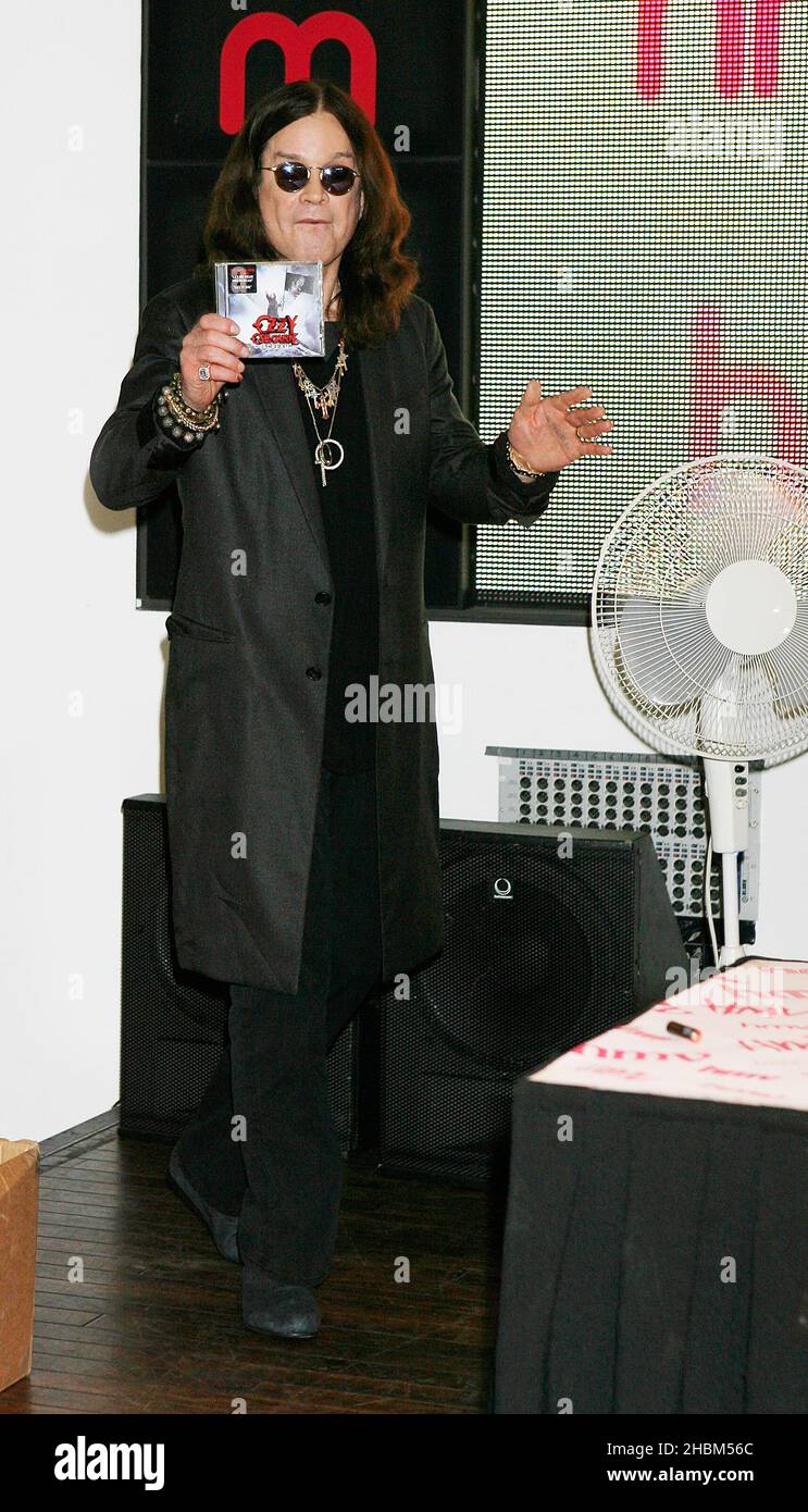 Ozzy Osborne signs copies of his new cd Screamâat HMV Oxford Street ...