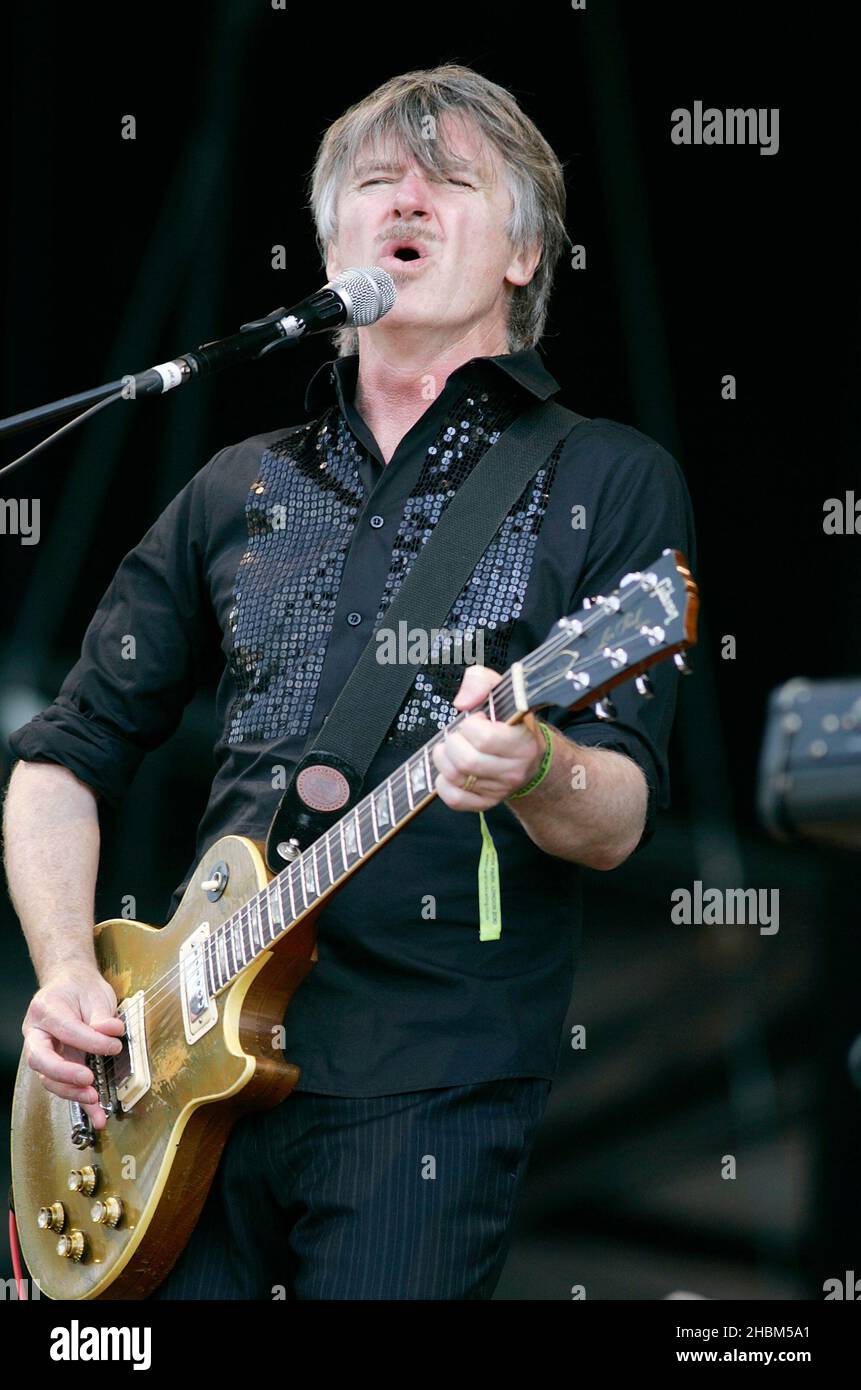 Neil Finn of Crowded House performs on stage at the Hard Rock Calling ...