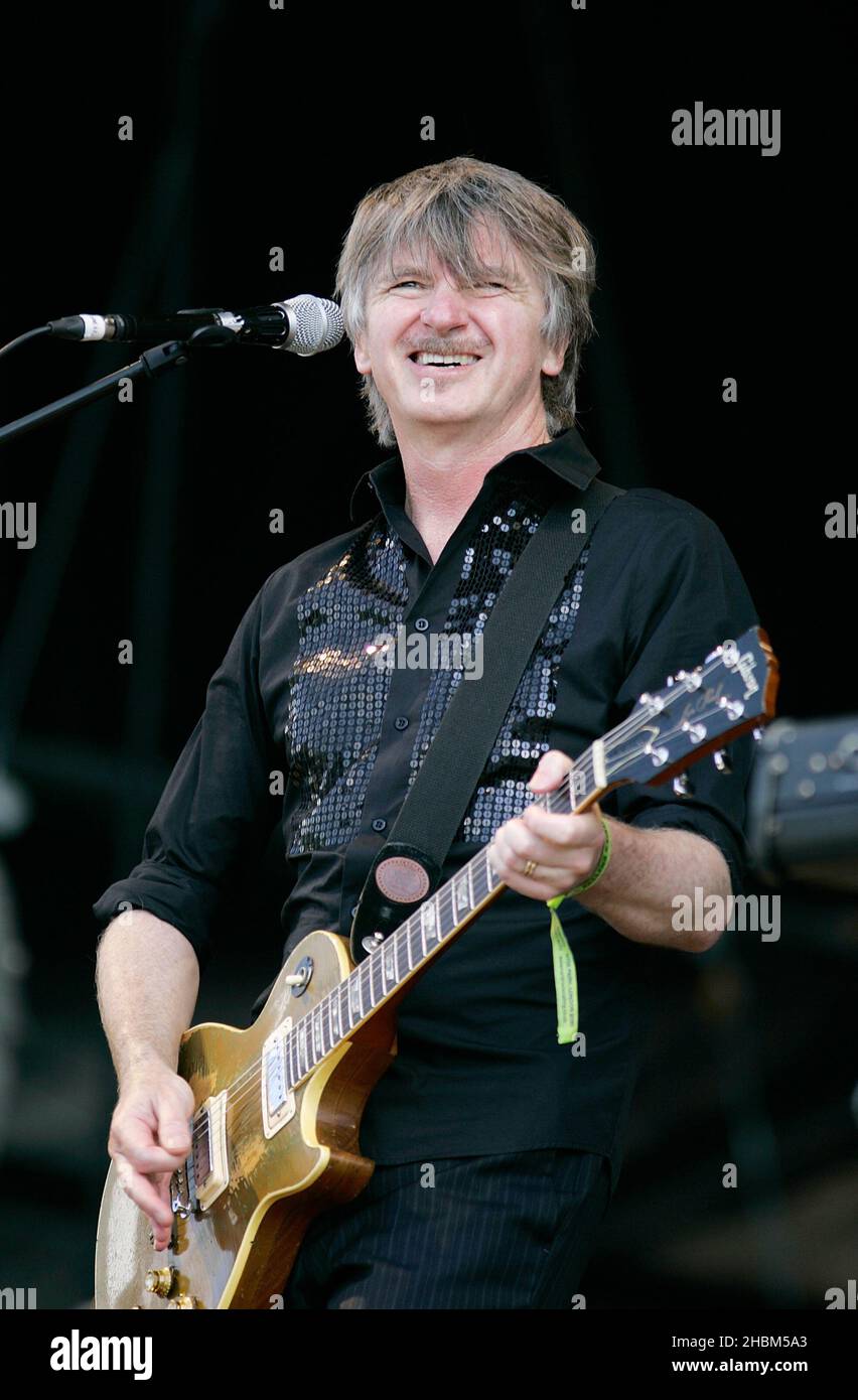Neil Finn of Crowded House performs on stage at the Hard Rock Calling ...