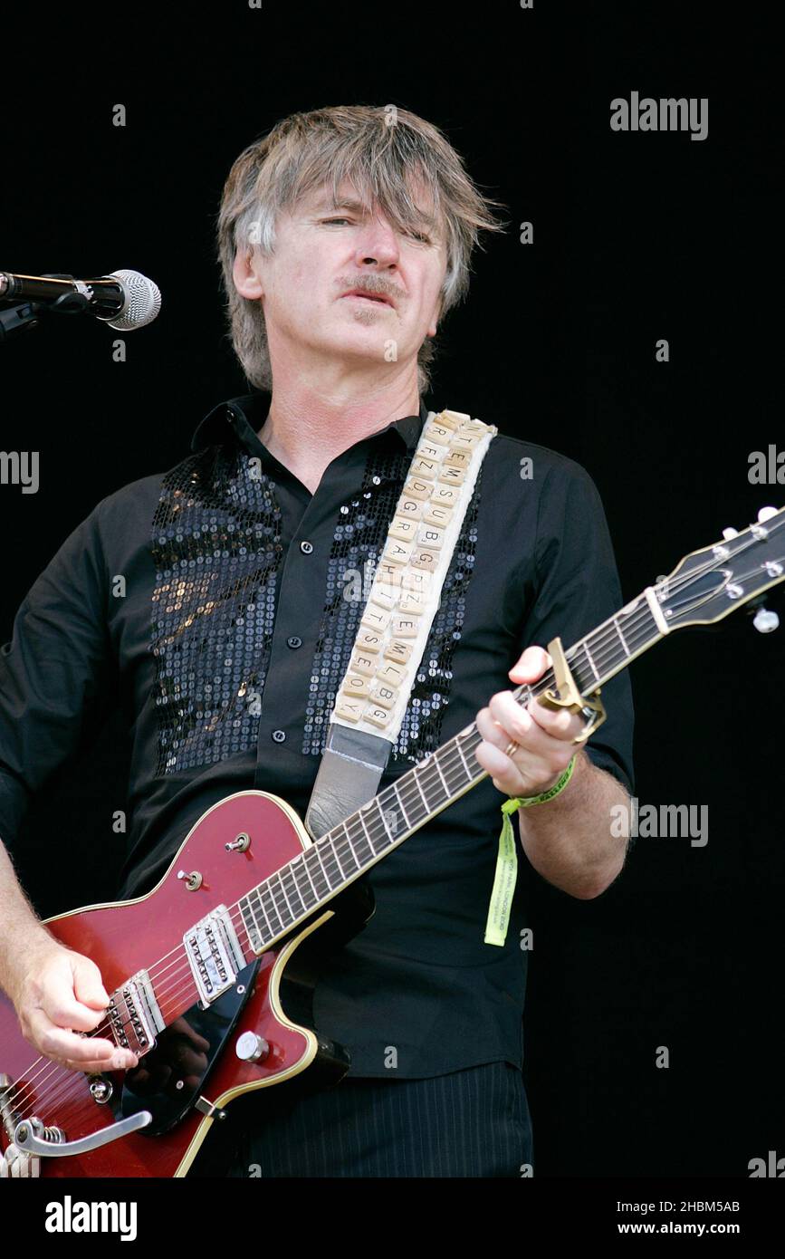 Neil Finn of Crowded House performs on stage at the Hard Rock Calling ...