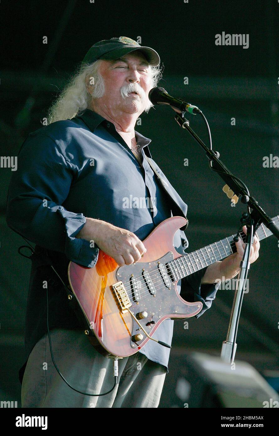 David Crosby of Crosby,Stills and Nash perform on stage at the Hard ...