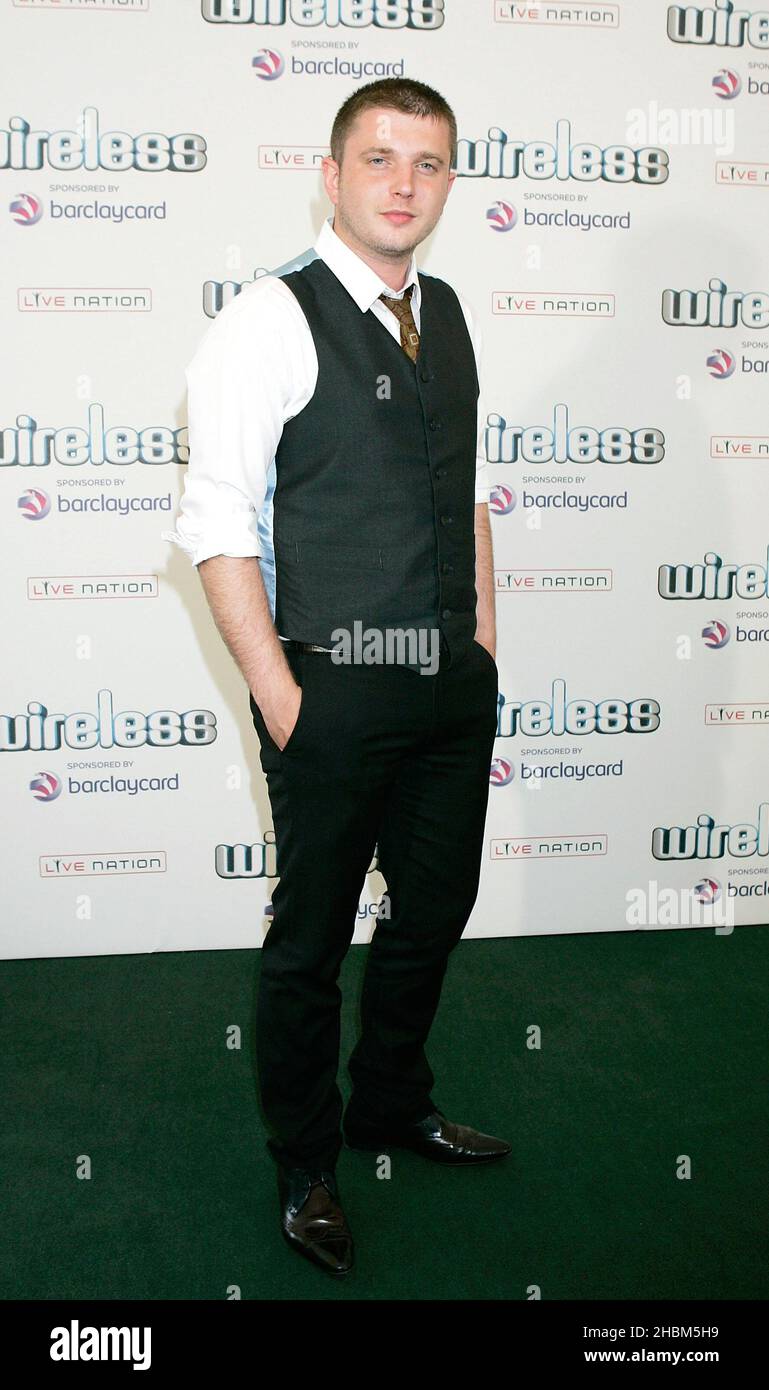 Plan B poses backstage at the Wireless Festival,Hyde Park,London Stock ...