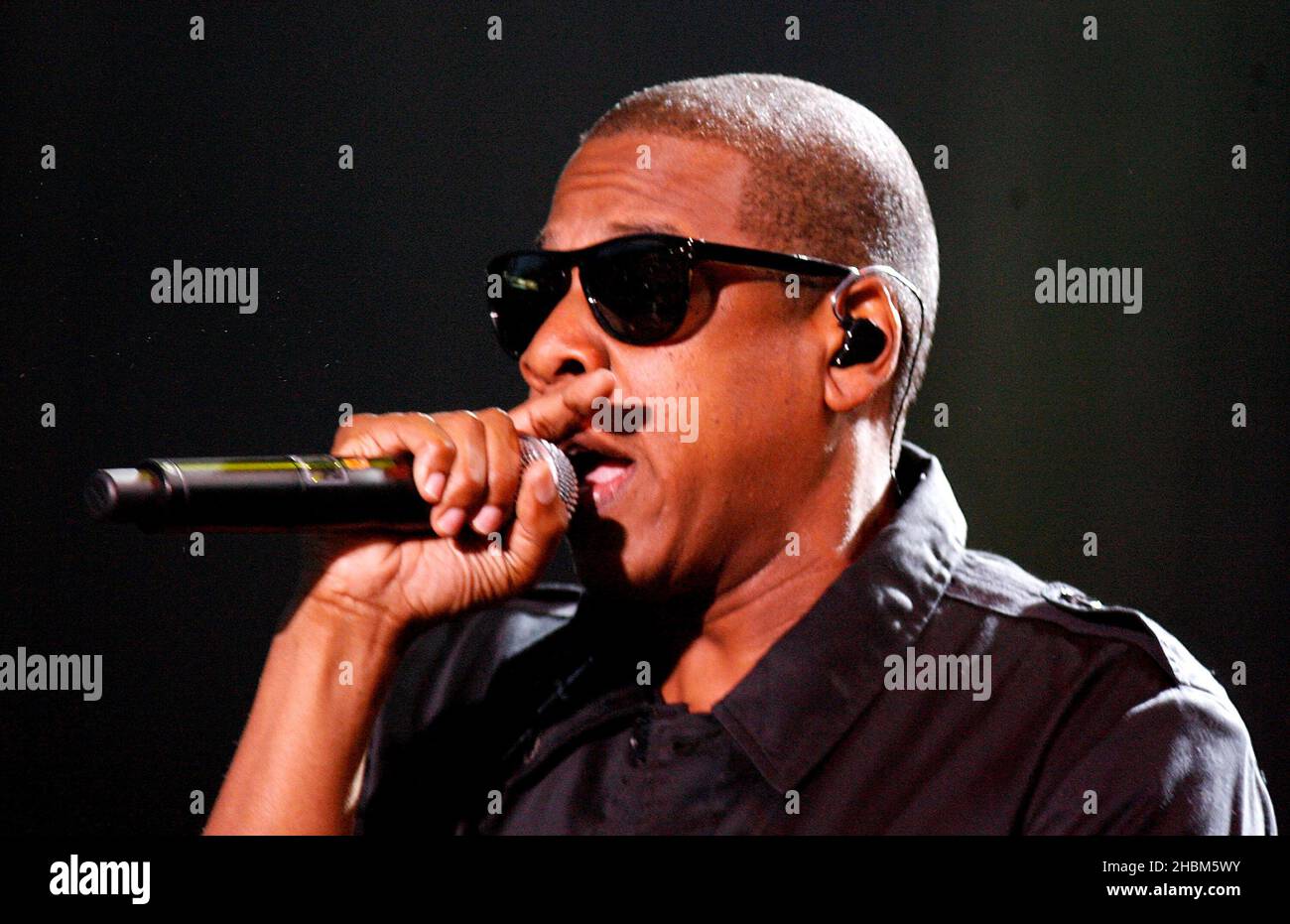 Jay Z performs live on stage at the Wireless Festival held at Hyde Park ...