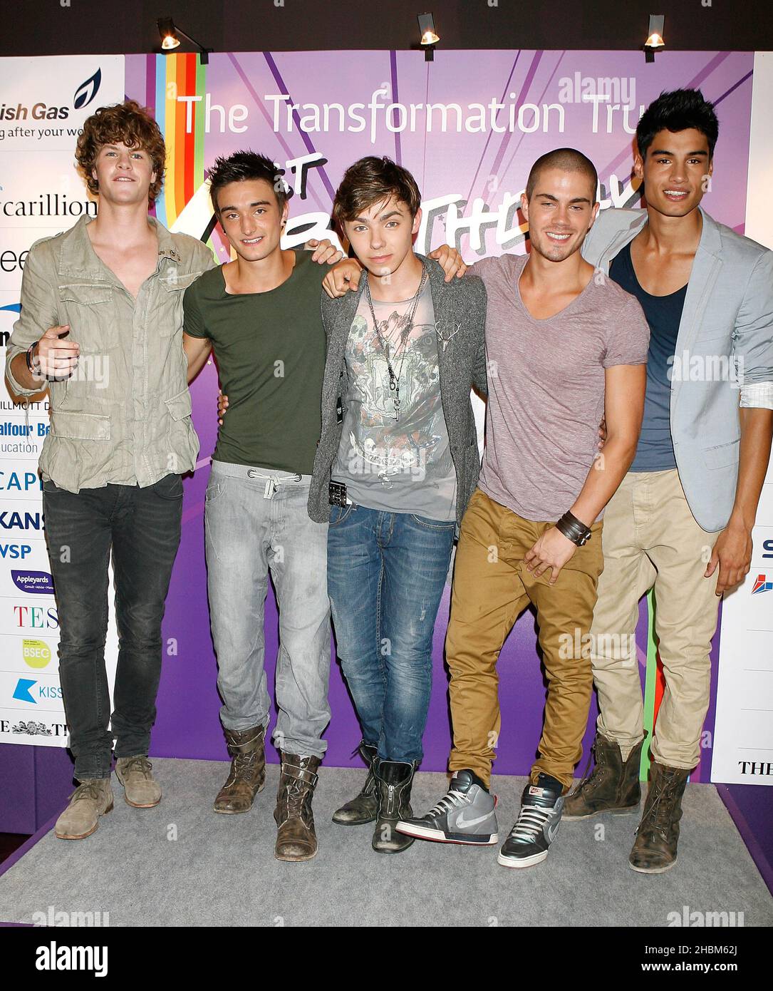 The Wanted pose backstage at the 1st Birthday Party of The ...