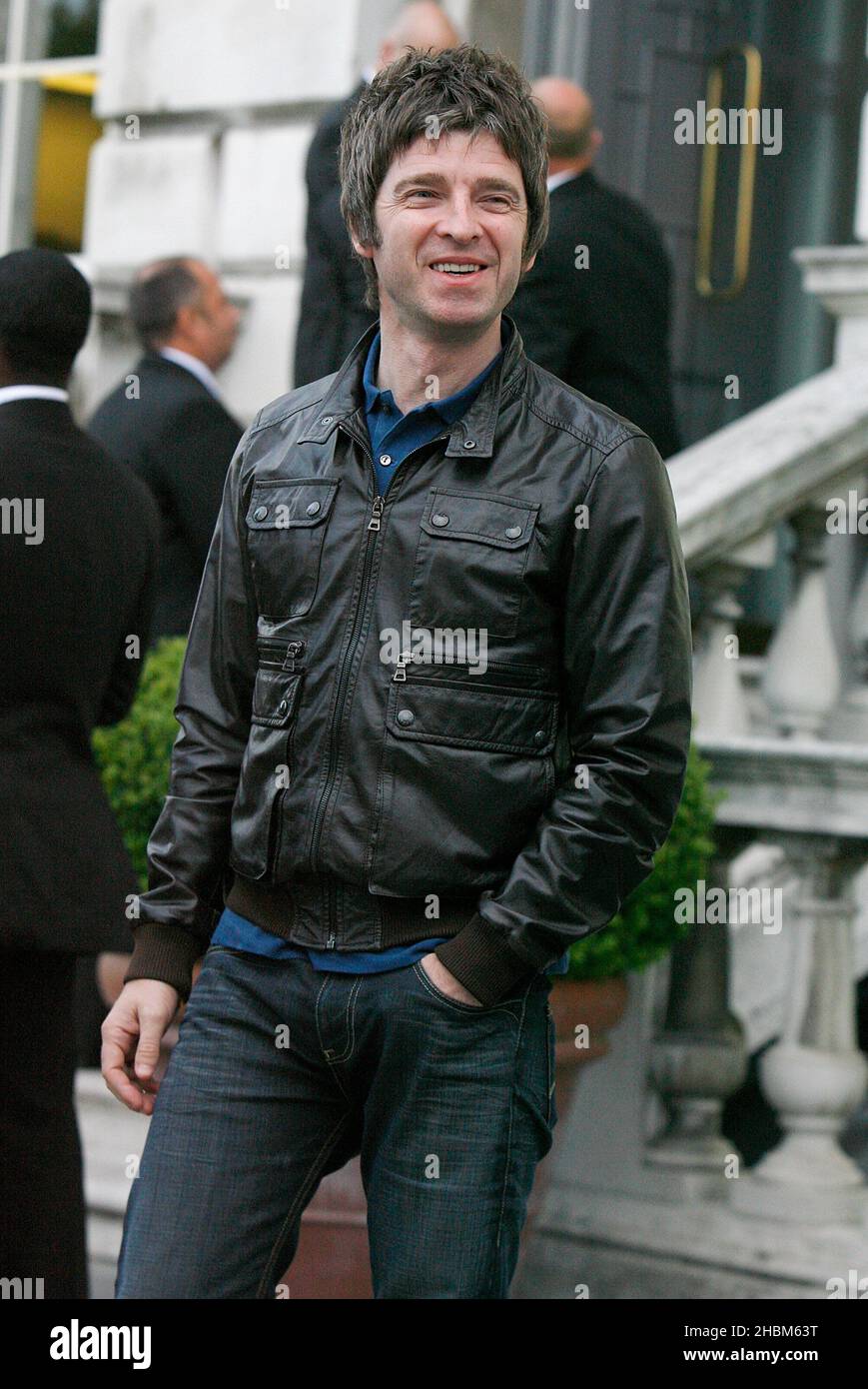 Noel Gallagher is seen backstage at the Florence and the Machine gig at ...