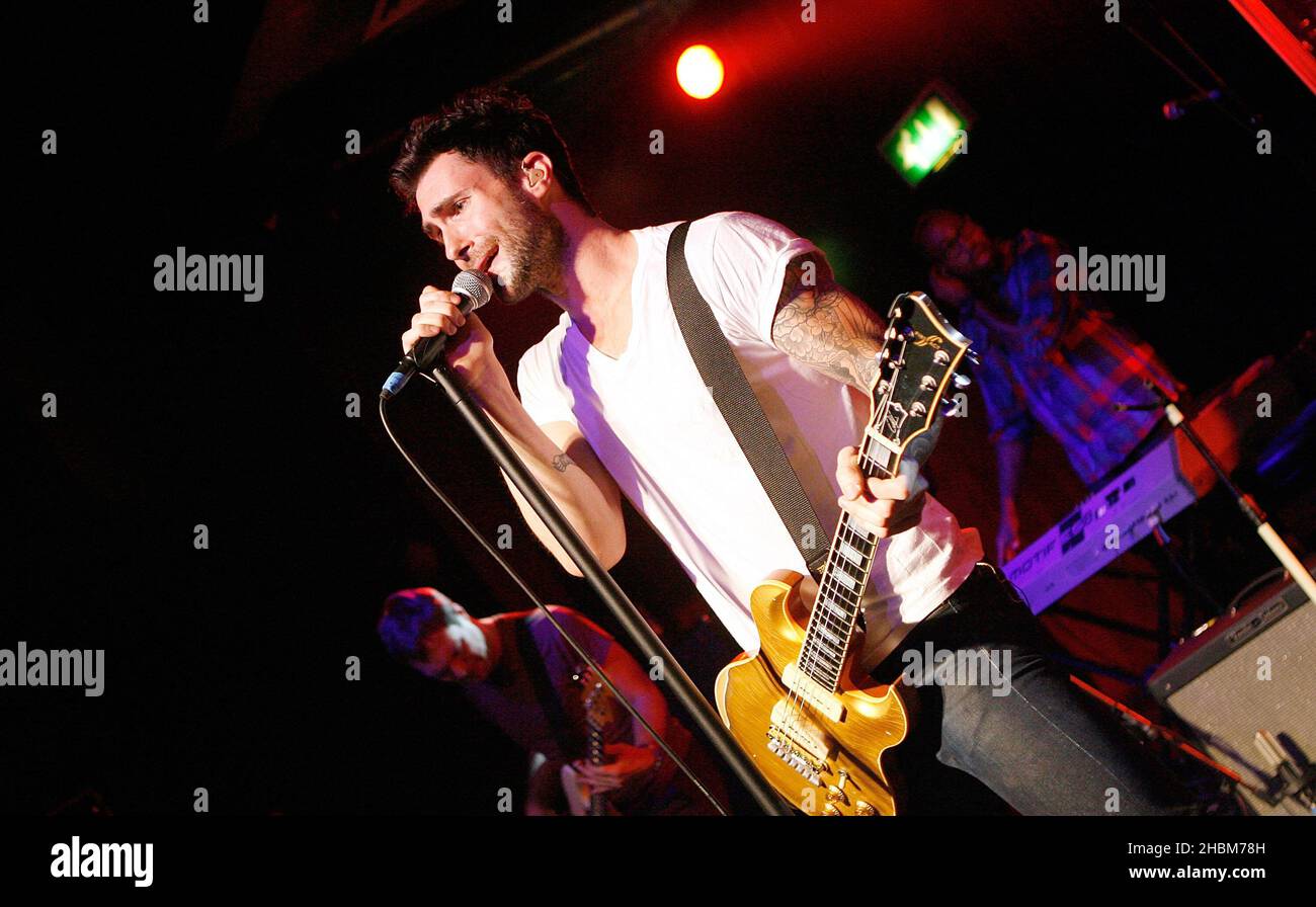 Adam Levine of Maroon 5 performs on stage at the Scala in London Stock ...