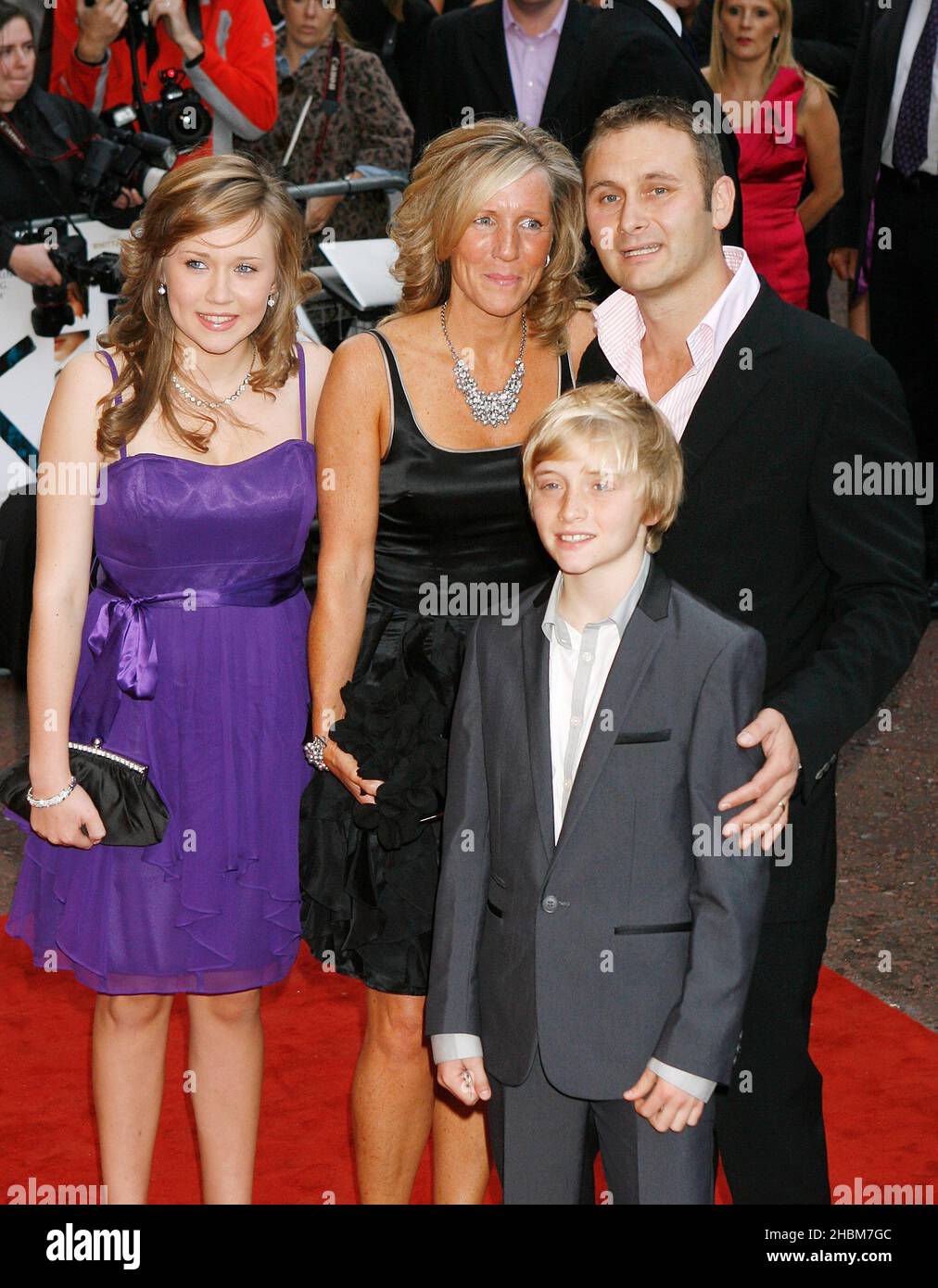 Kevin Lewis and family arriving for the world premiere of The Kid ...