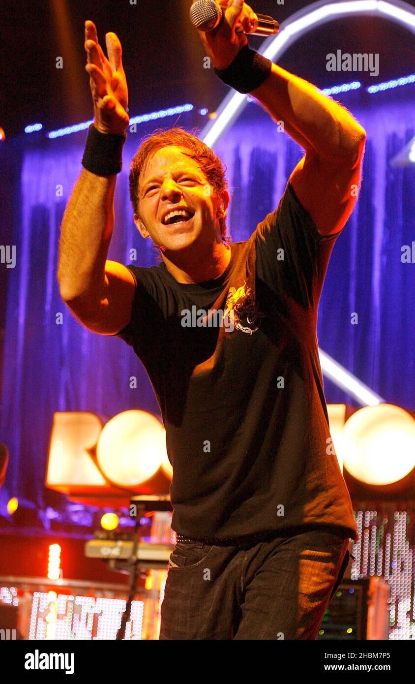 Rob Swine of Pendulum performs at the Orange Corps Rocks at the Royal ...