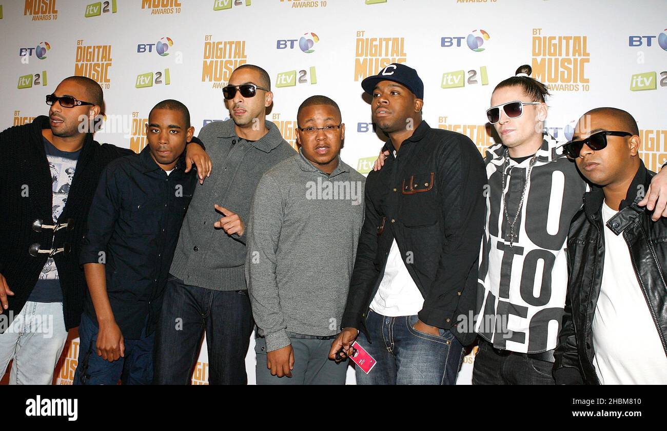Roll Deep arrive at the BT Digital Awards at the Roundhouse on ...