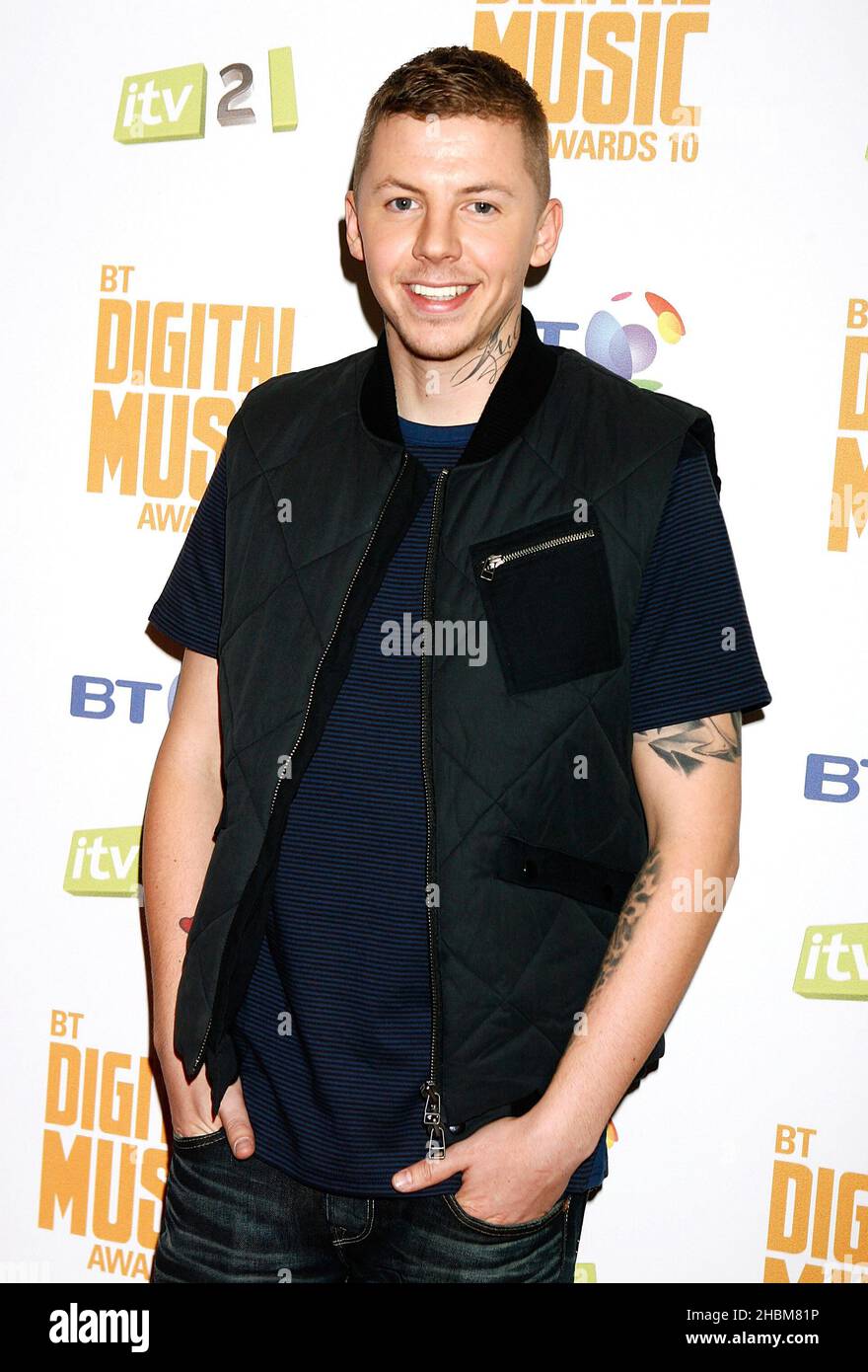 Professor Green arrives at the BT Digital Awards at the Roundhouse in ...