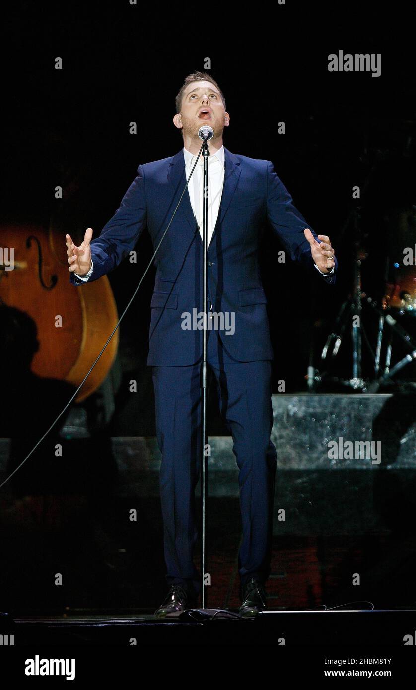 Michael Buble performs live in concert at Wembley Arena in London Stock ...