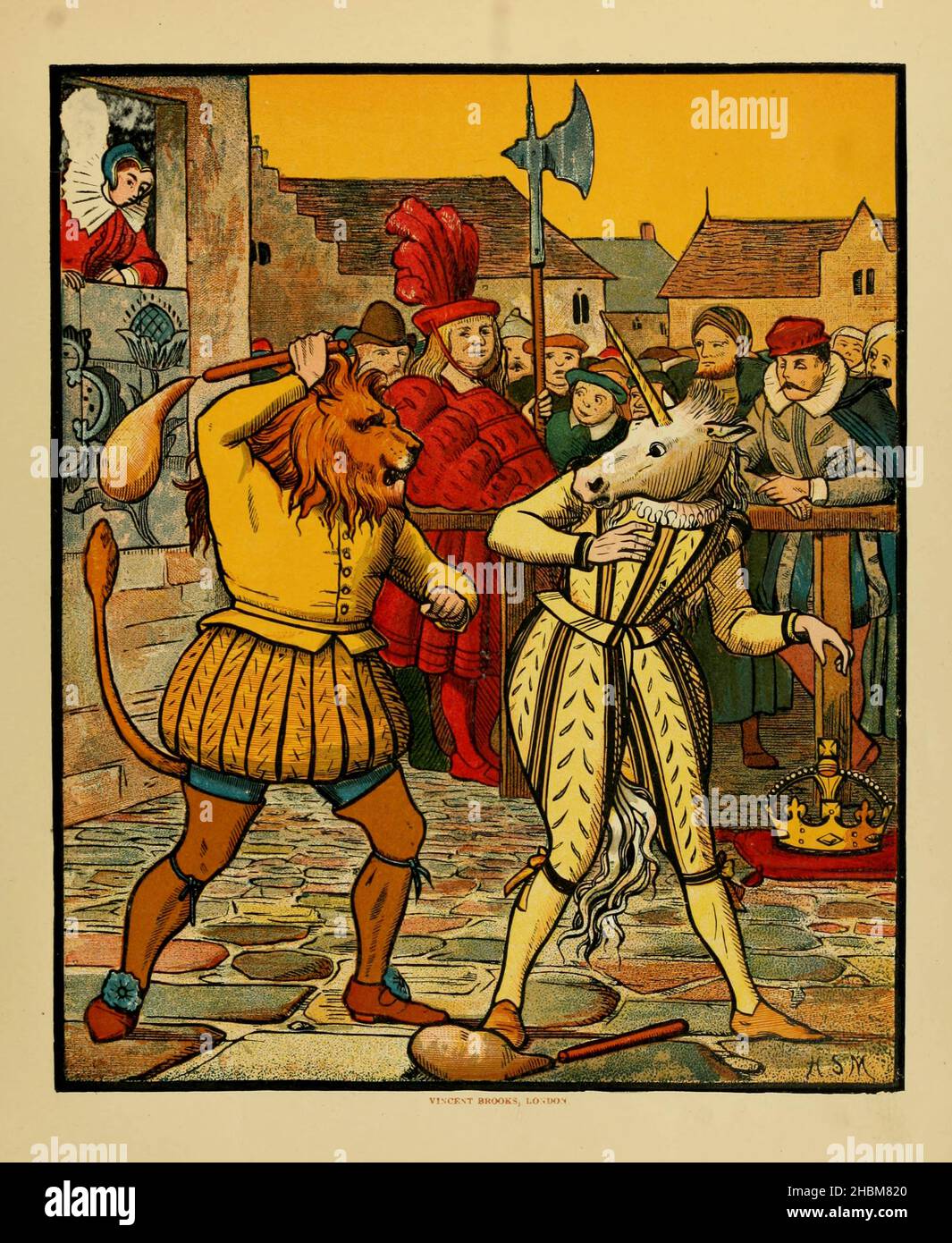 The Lion and the Unicorn / Were fighting for the crown; / The Lion beat ...