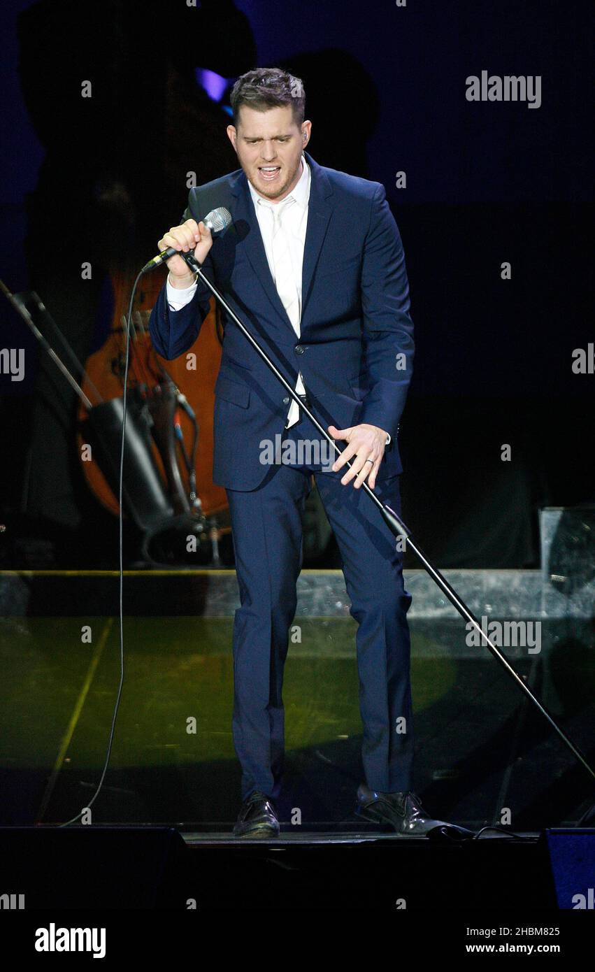 Michael Buble performs live in concert at Wembley Arena in London Stock ...