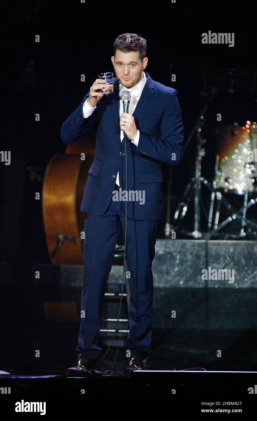 Michael Buble performs live in concert at Wembley Arena in London Stock ...