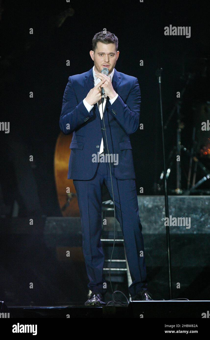 Michael Buble performs live in concert at Wembley Arena in London Stock ...