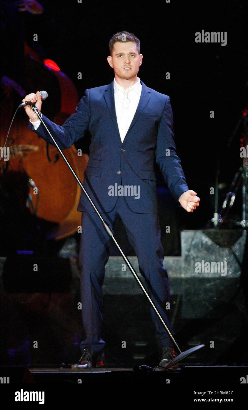 Michael Buble performs live in concert at Wembley Arena in London Stock ...
