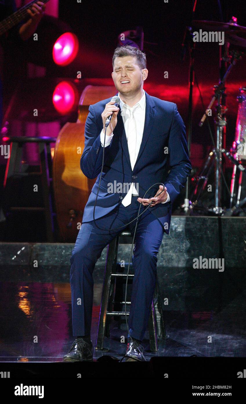 Michael Buble performs live in concert at Wembley Arena in London Stock ...