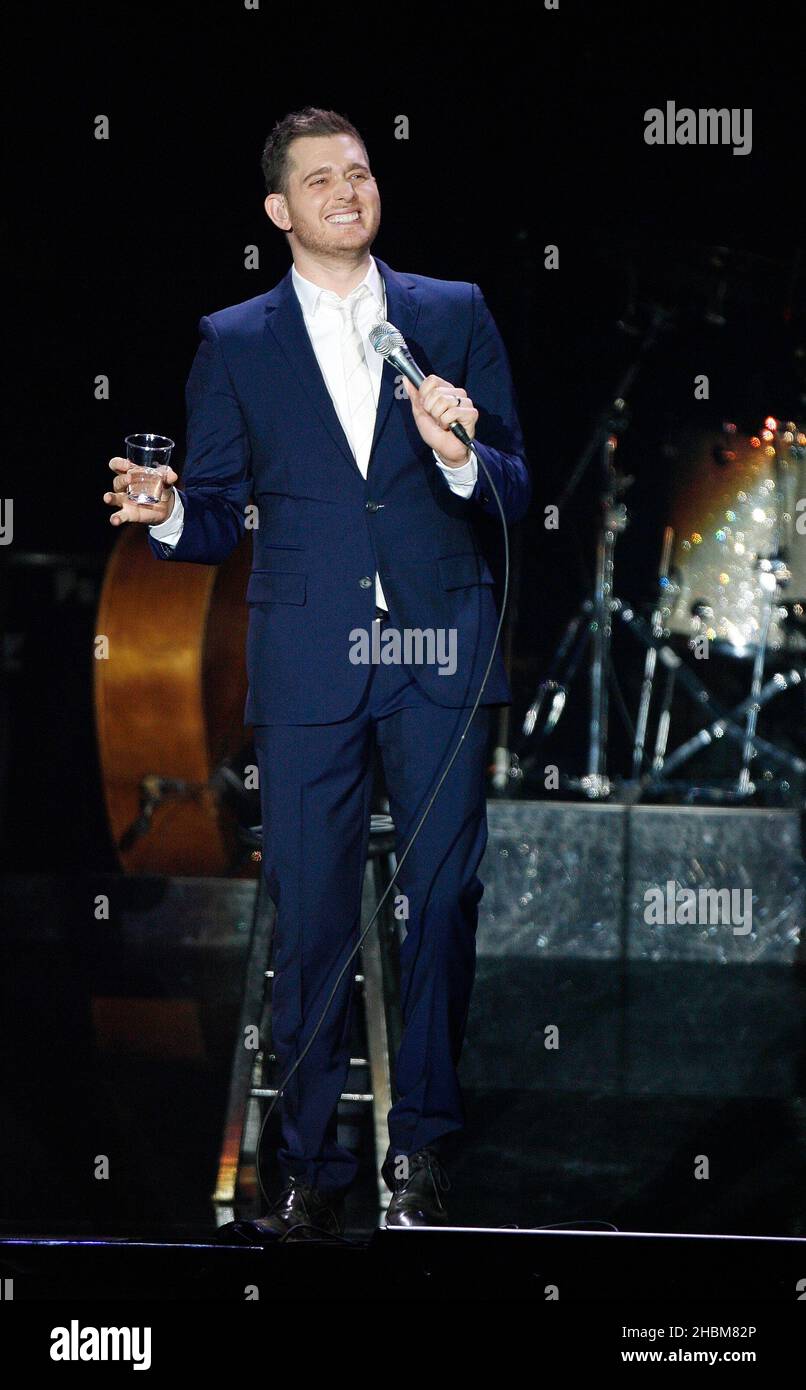 Michael Buble performs live in concert at Wembley Arena in London Stock ...
