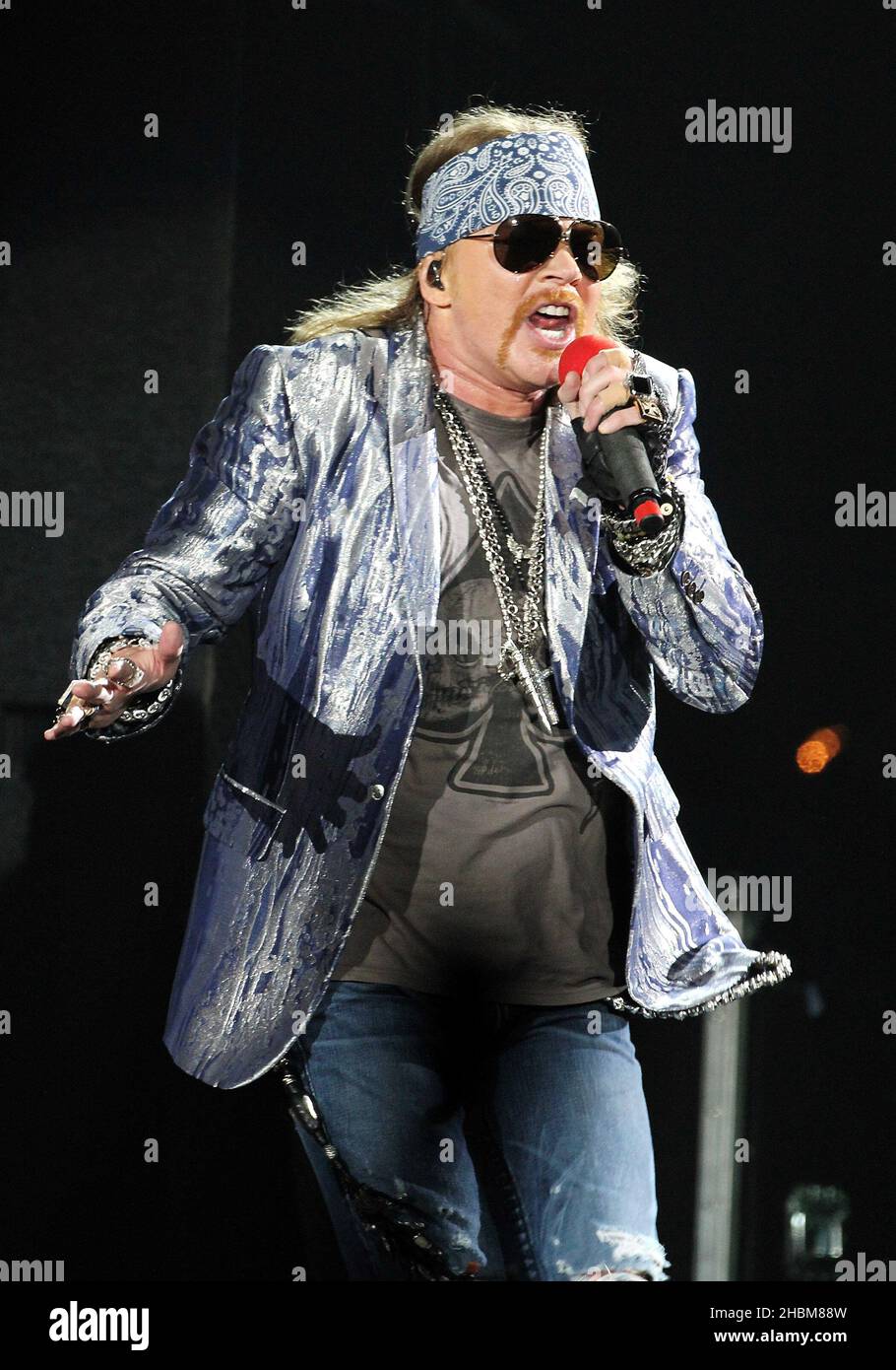 Axl Rose of Guns N' Roses performs live in concert at the O2 arena in ...