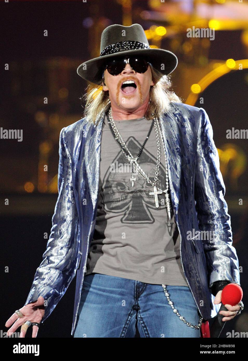 Axl Rose of Guns N' Roses performs live in concert at the O2 arena in ...