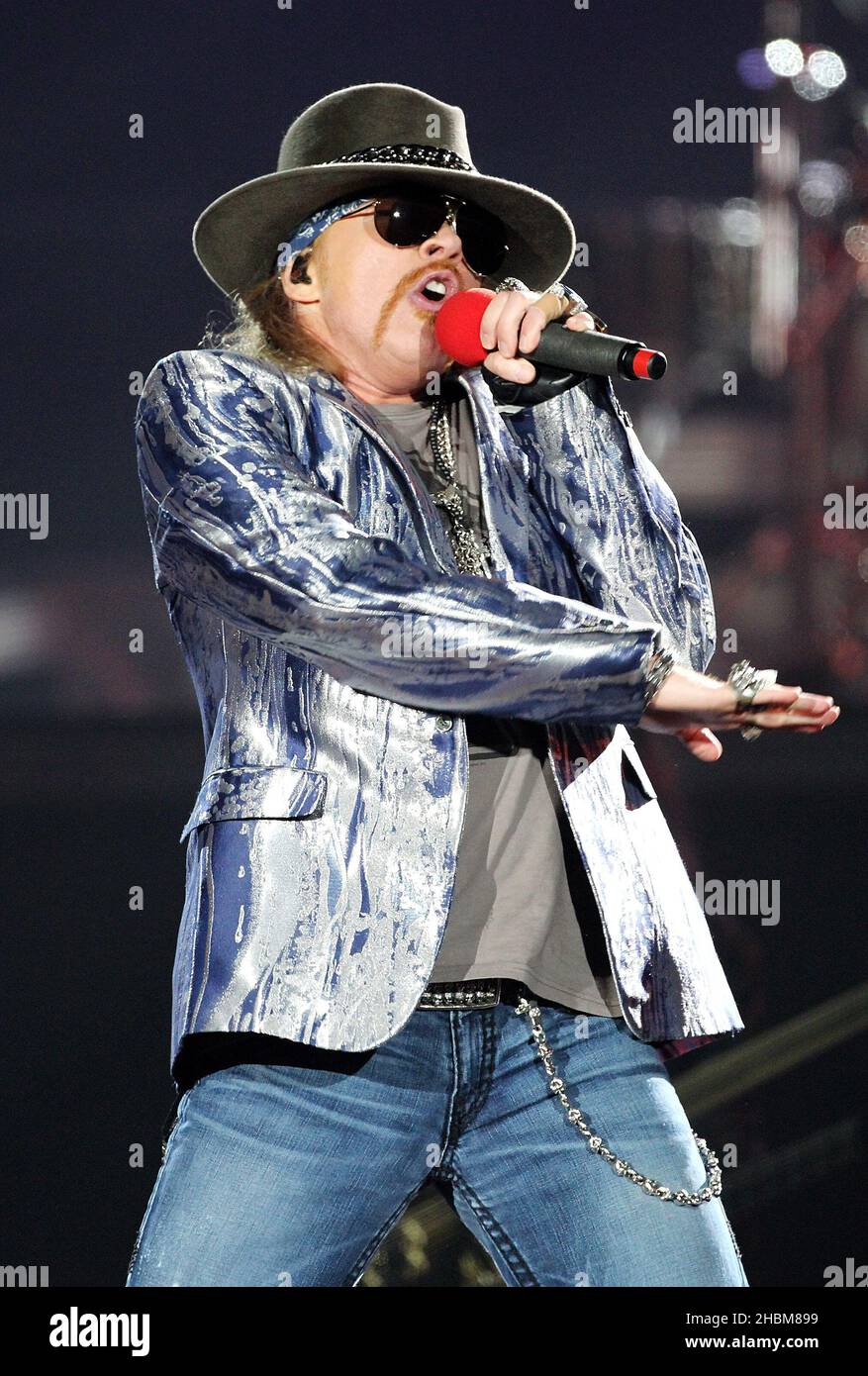 Axl Rose of Guns N' Roses performs live in concert at the O2 arena in ...