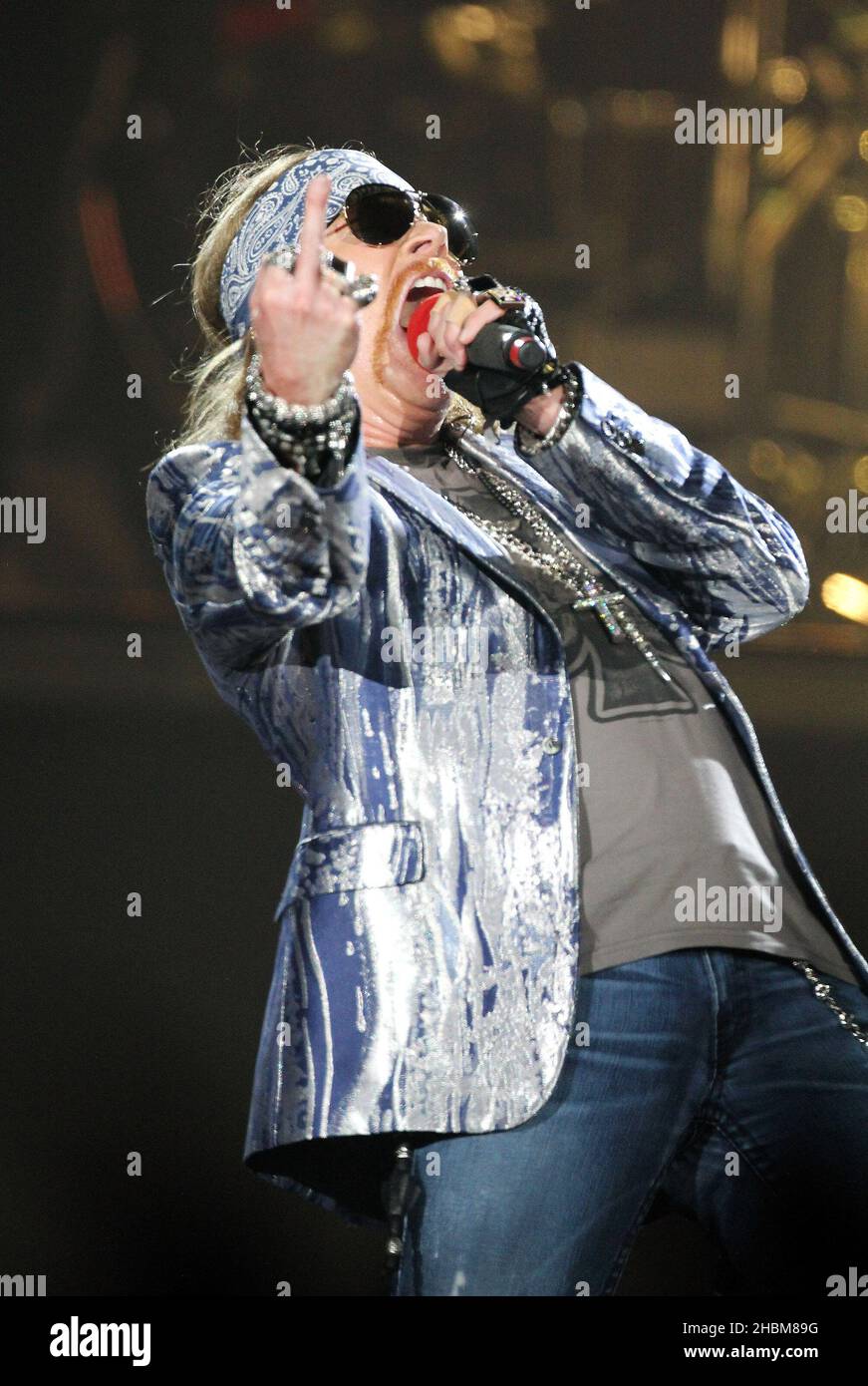Axl Rose of Guns N' Roses performs live in concert at the O2 arena in ...