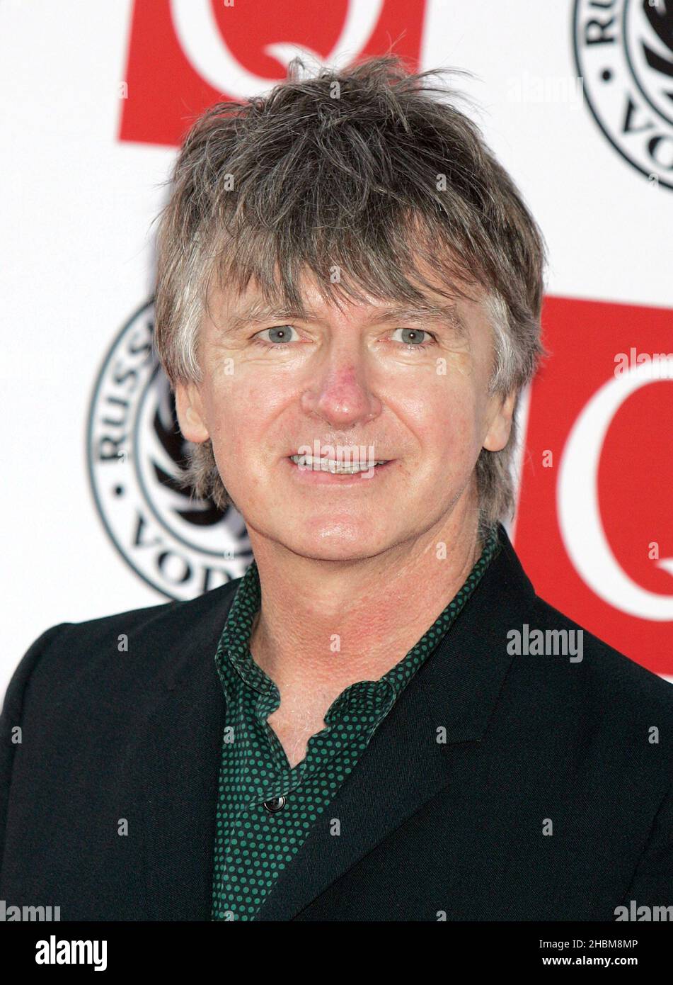 Neil Finn arrives at the Q Awards in London on October 25, 2010 Stock ...