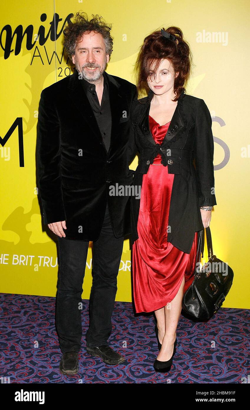 Tim Burton and Helen Bonham Carter arrive for the 2010 Music Industry ...