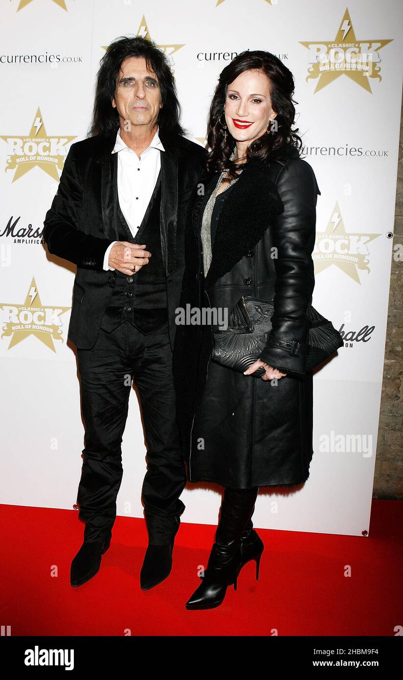 Alice Cooper and his wife Sheryl Goddard arriving for the Marshall ...