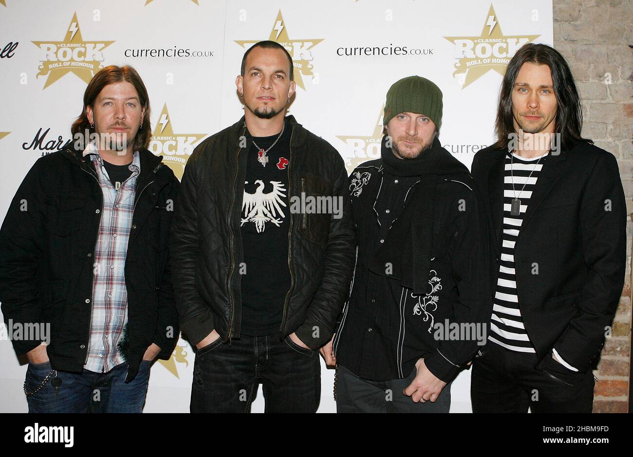 Alter Bridge arriving for the Marshall Classic Rock Roll of Honour, at ...