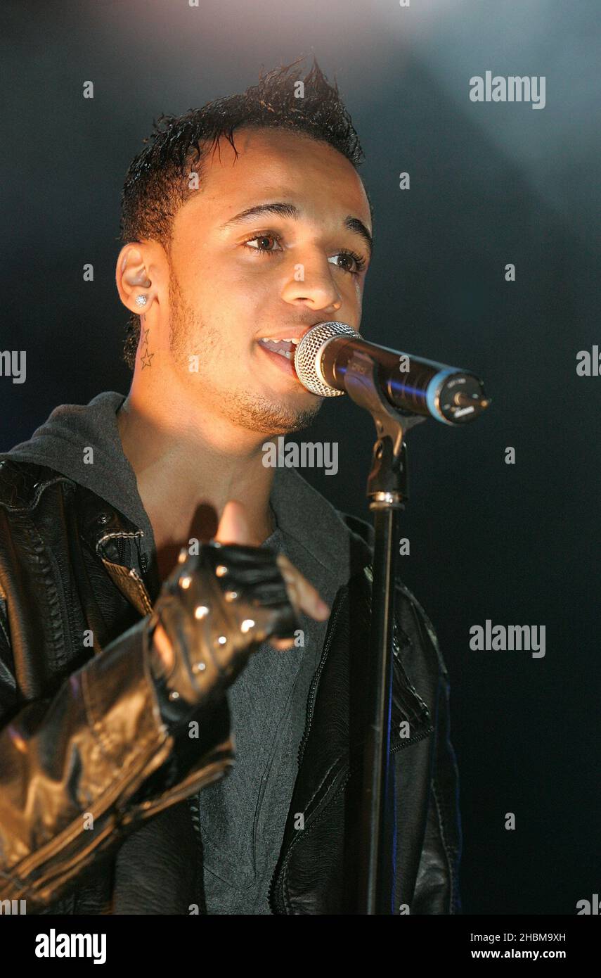 Aston Merrygold of JLS performs at G-A-Y Heaven in London Stock Photo ...