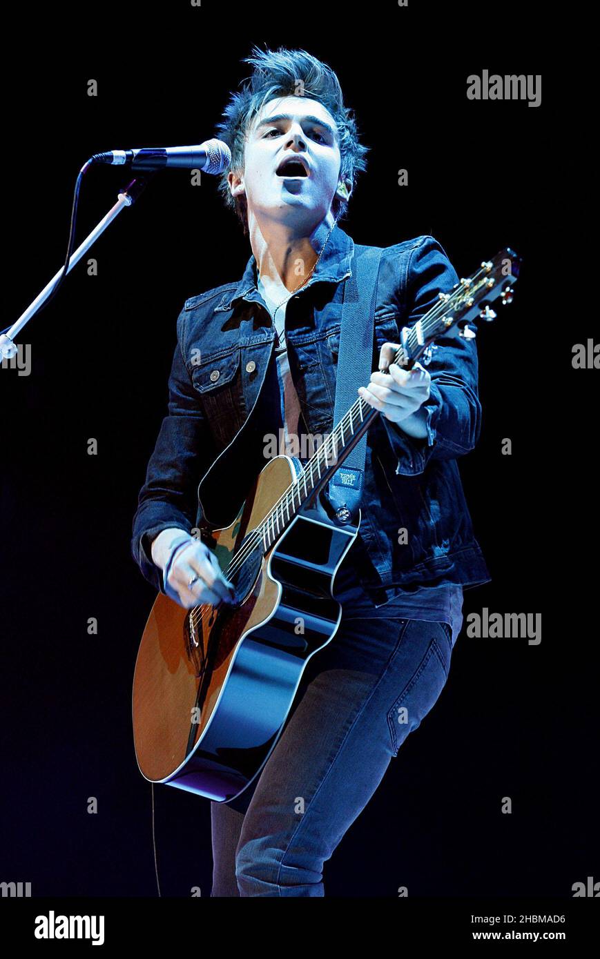 Tom Fletcher of McFly on stage during Capital FM's Jingle Bell Ball at ...