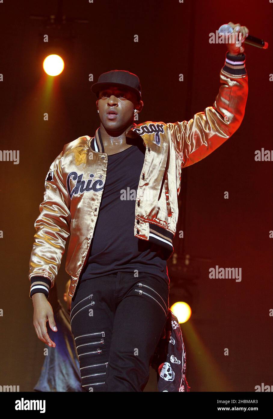 Oritse Williams of JLS on stage during Capital FM's Jingle Bell Ball at ...