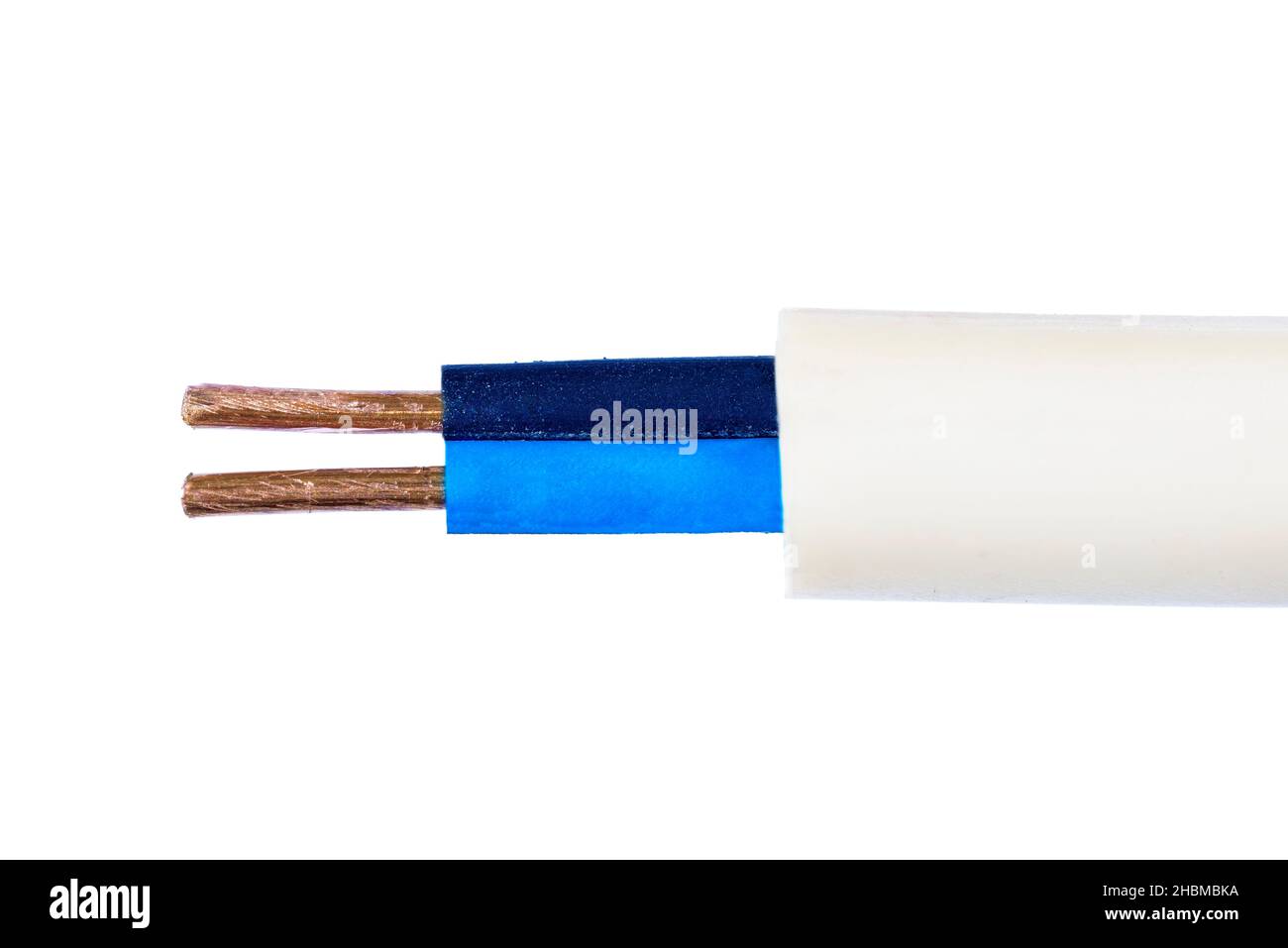 Colorful cable wire isolated over white background Stock Photo - Alamy