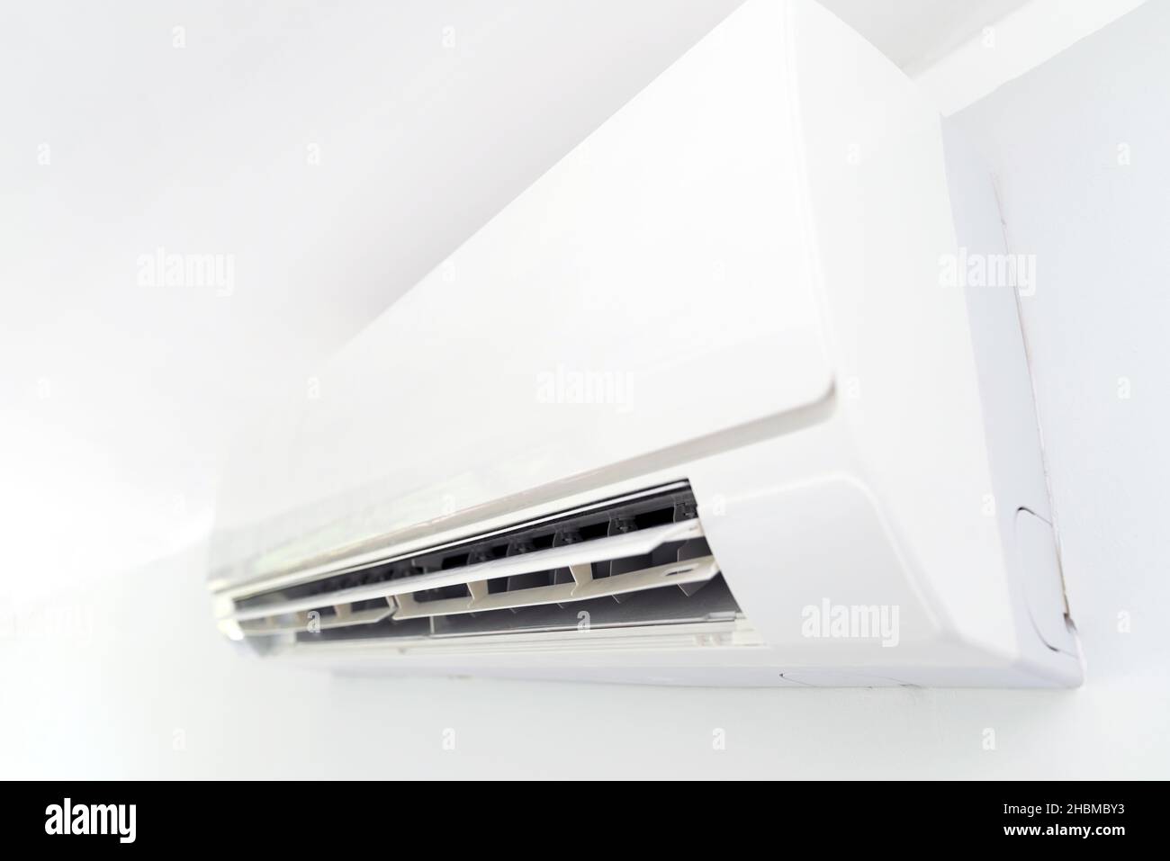 Air conditioner system on white wall room. Air conditioning Stock Photo ...