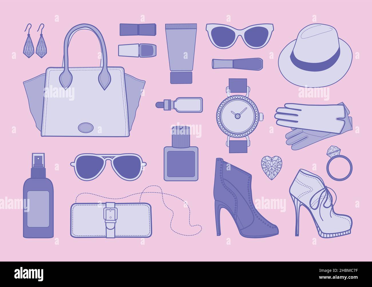 Fashion accessory outline Stock Vector Images - Alamy