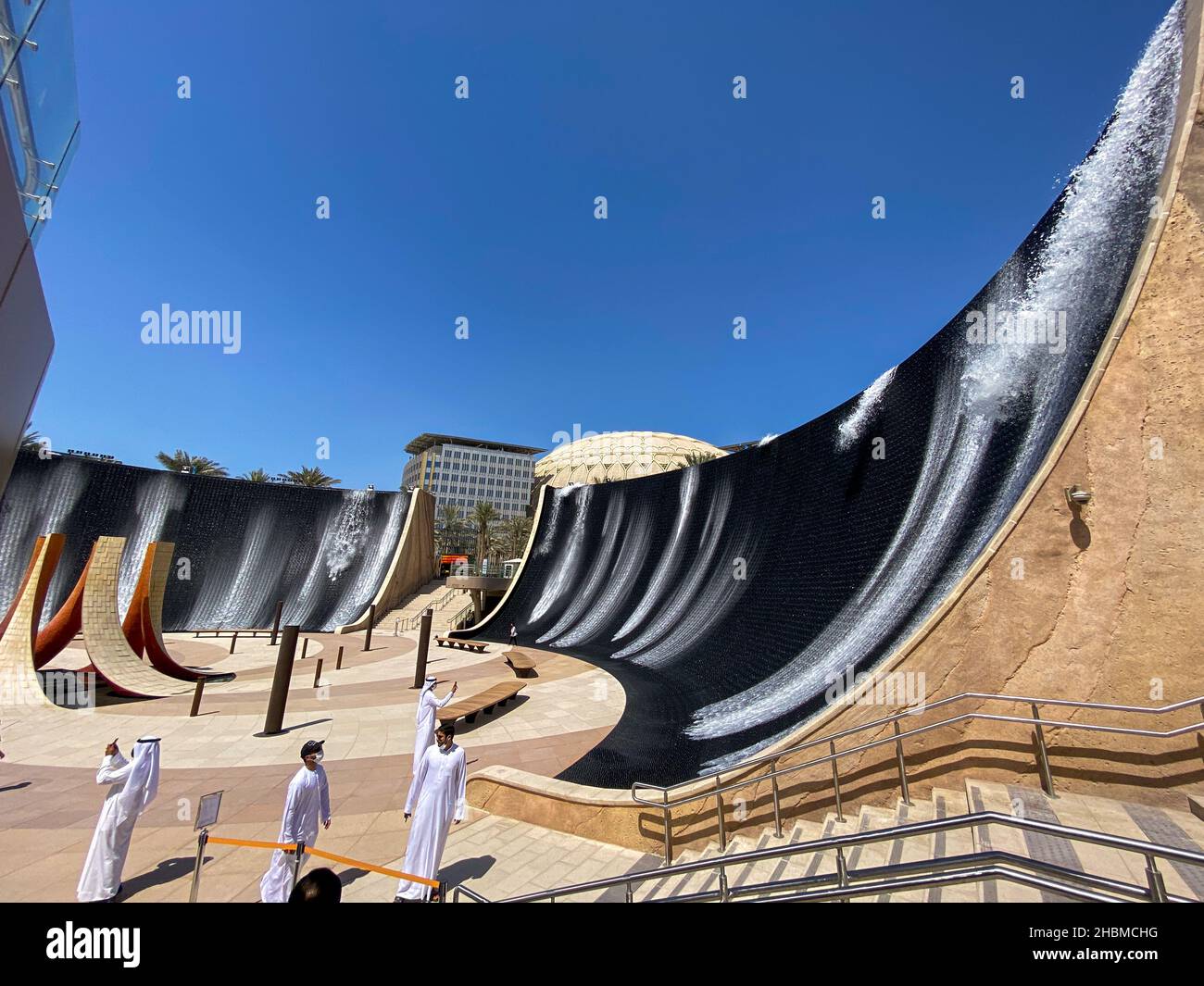Dubai expo waterfall hi-res stock photography and images - Alamy
