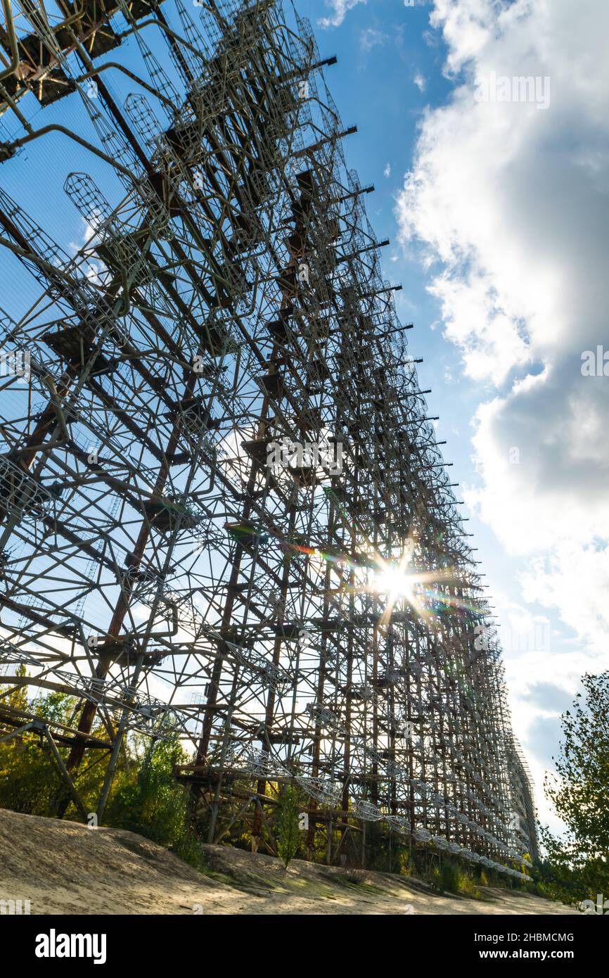 Soviet over the horizon radar network metal structure in contaminated ...