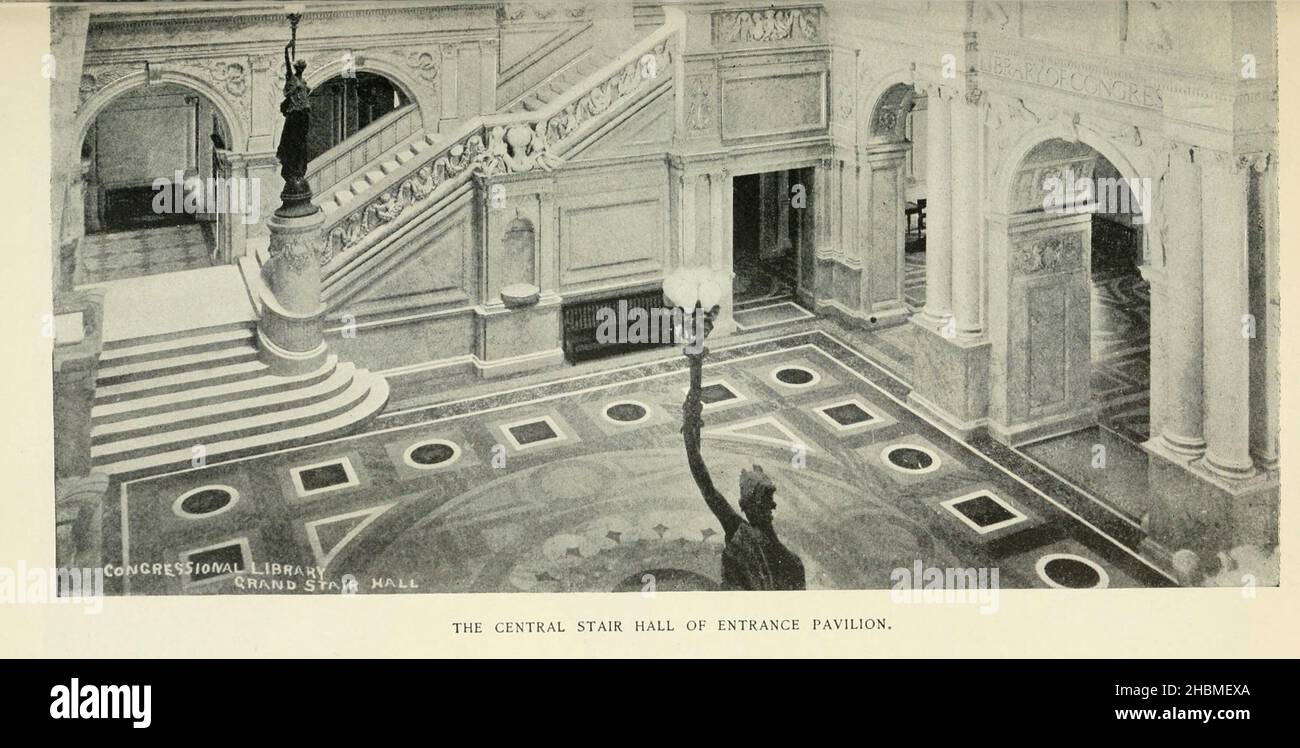The Central Stair Hall of Entrance Pavilion, Library of Congress from ...