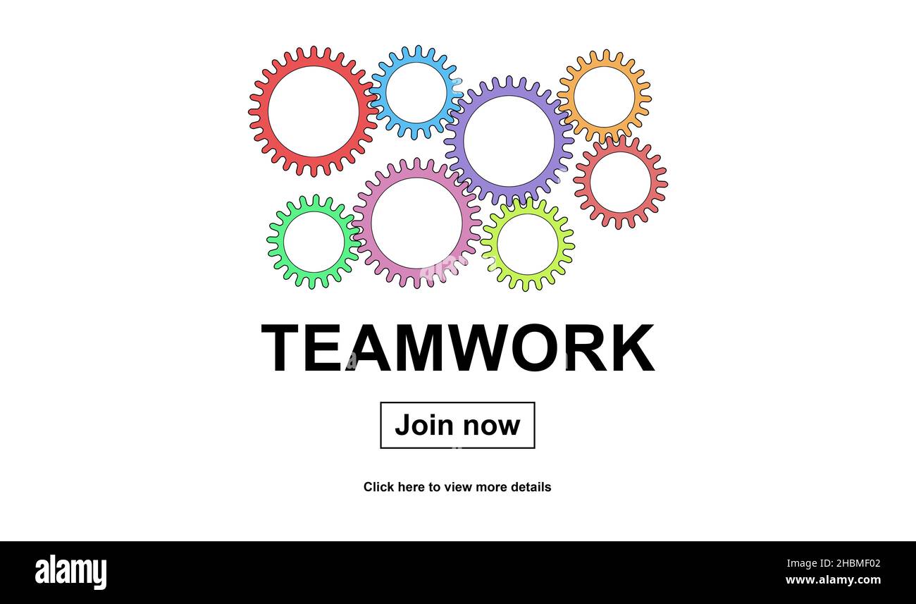 Teamwork concept on white background Stock Photo - Alamy
