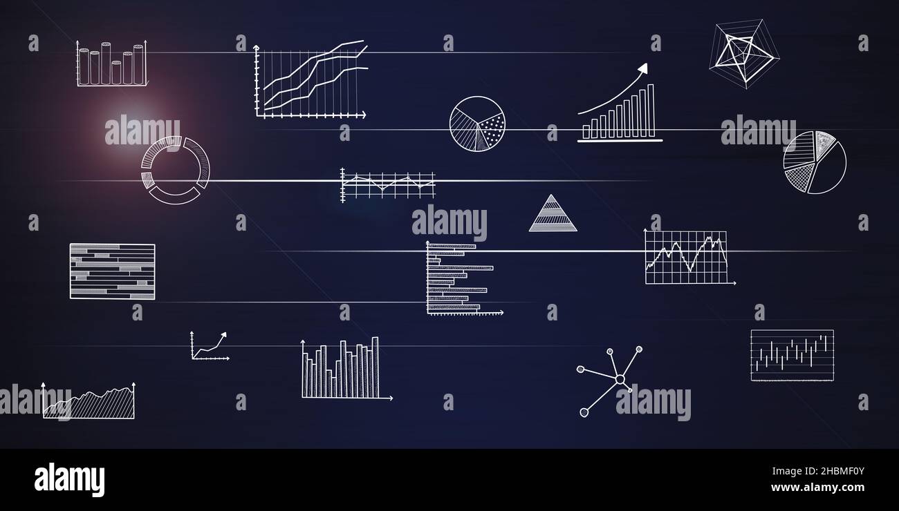 Illustration of a business charts concept Stock Photo - Alamy