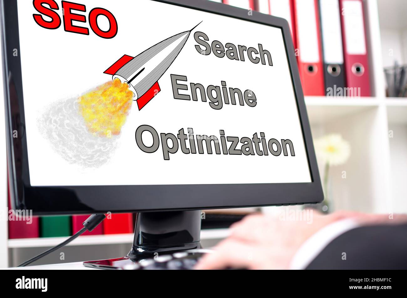 Seo concept shown on a computer screen Stock Photo - Alamy