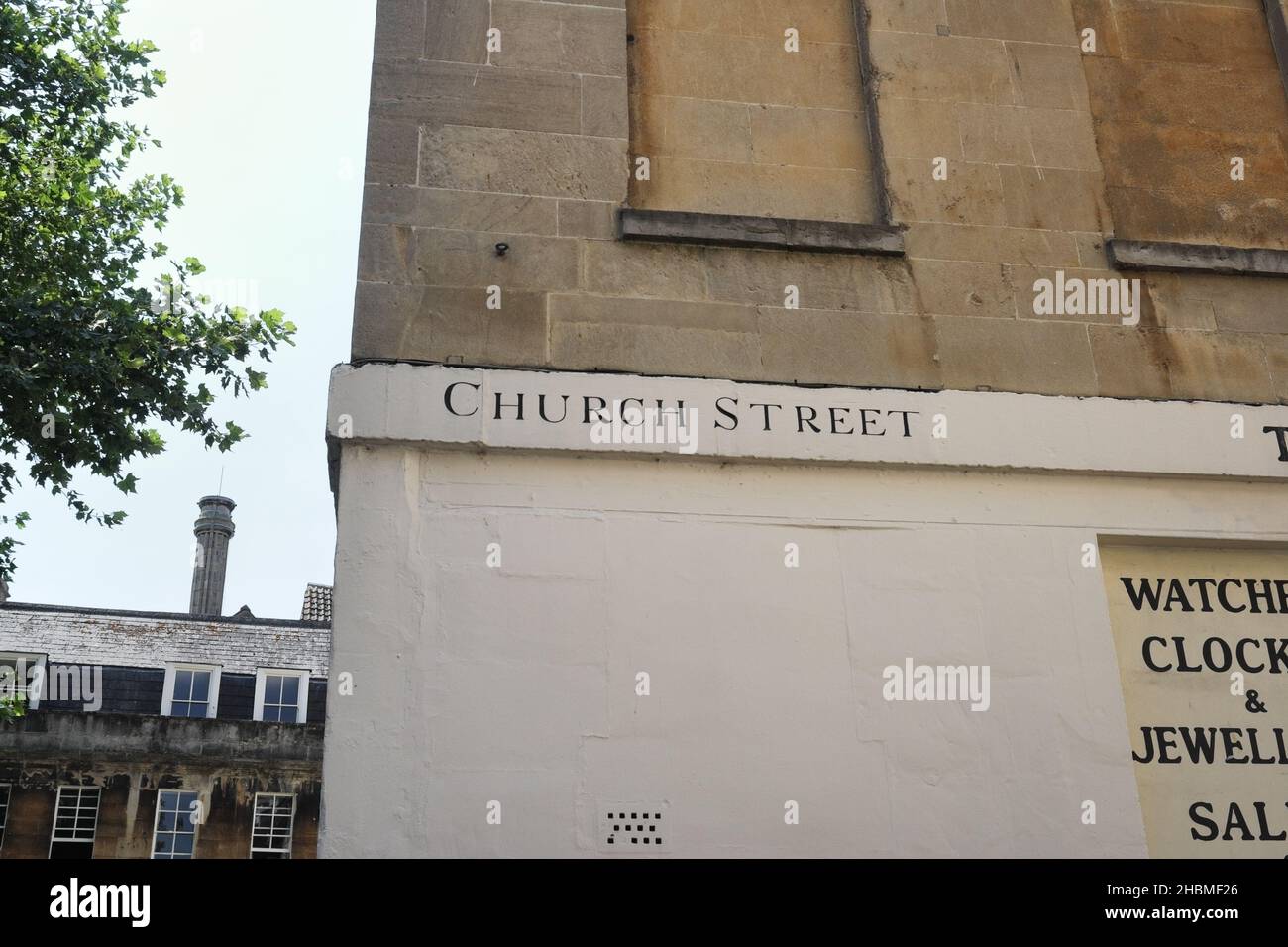 Church street painted sign, Bath England uk, Street corner Stock Photo ...
