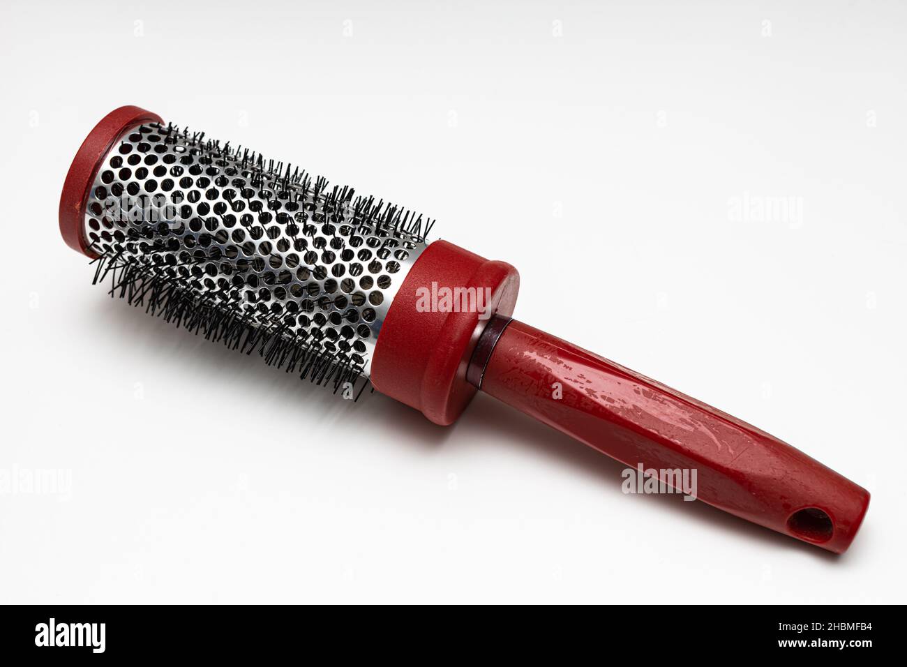 plastic round comb with hair stuck in it. High quality photo Stock ...