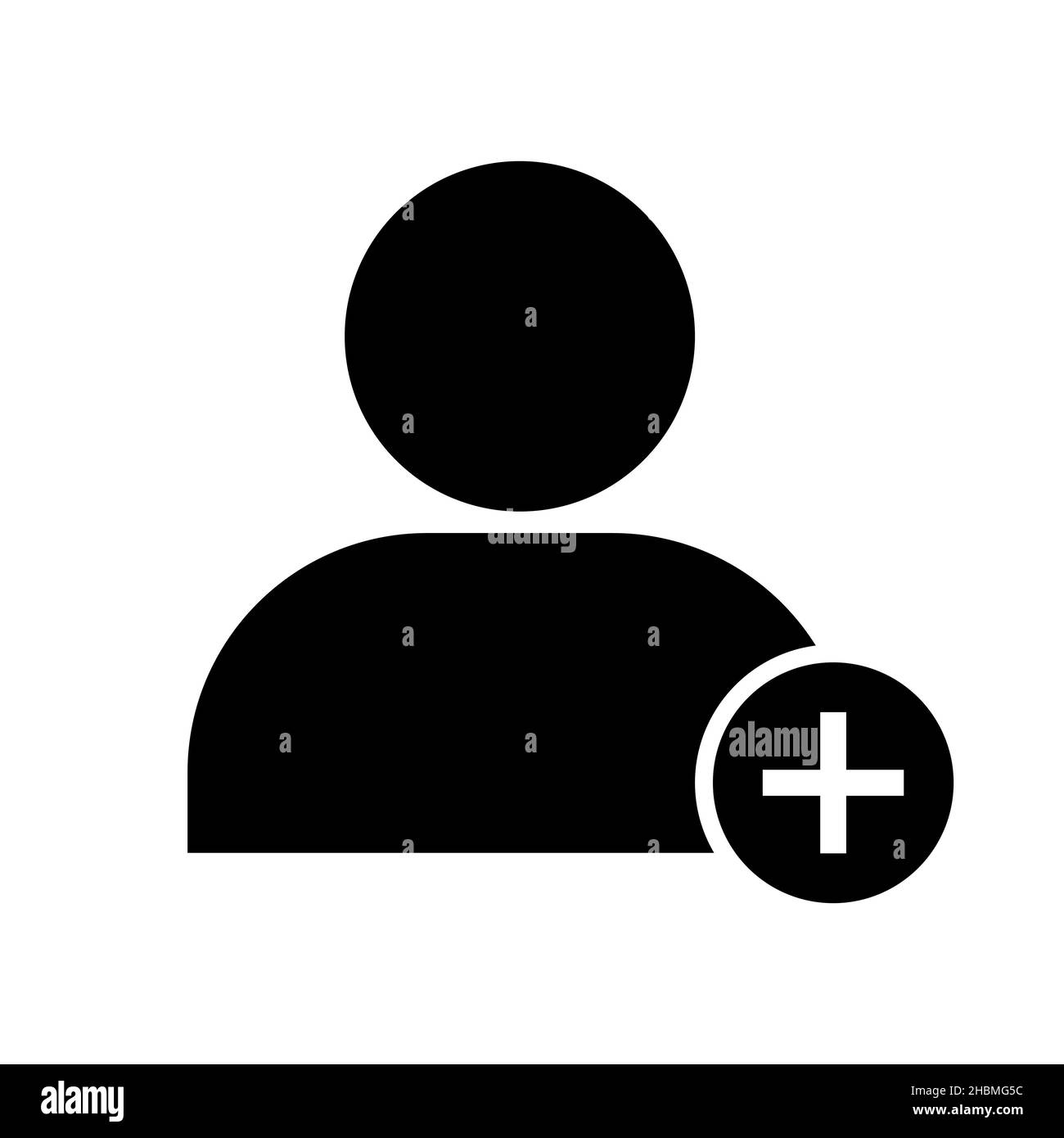 Add user icon. Vector sign isolated on white background Stock Vector ...