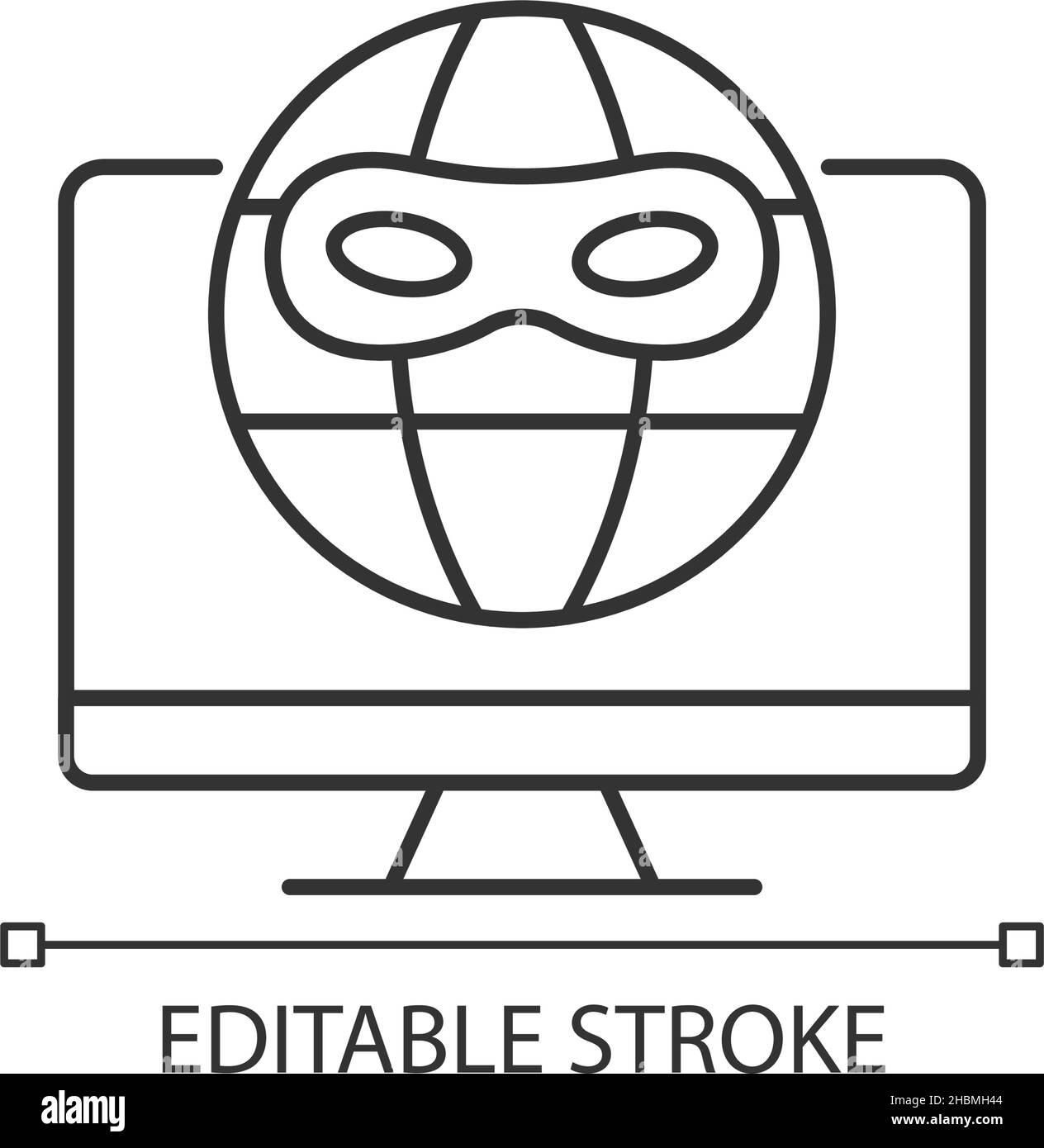 Dark web linear icon Stock Vector Image & Art - Alamy