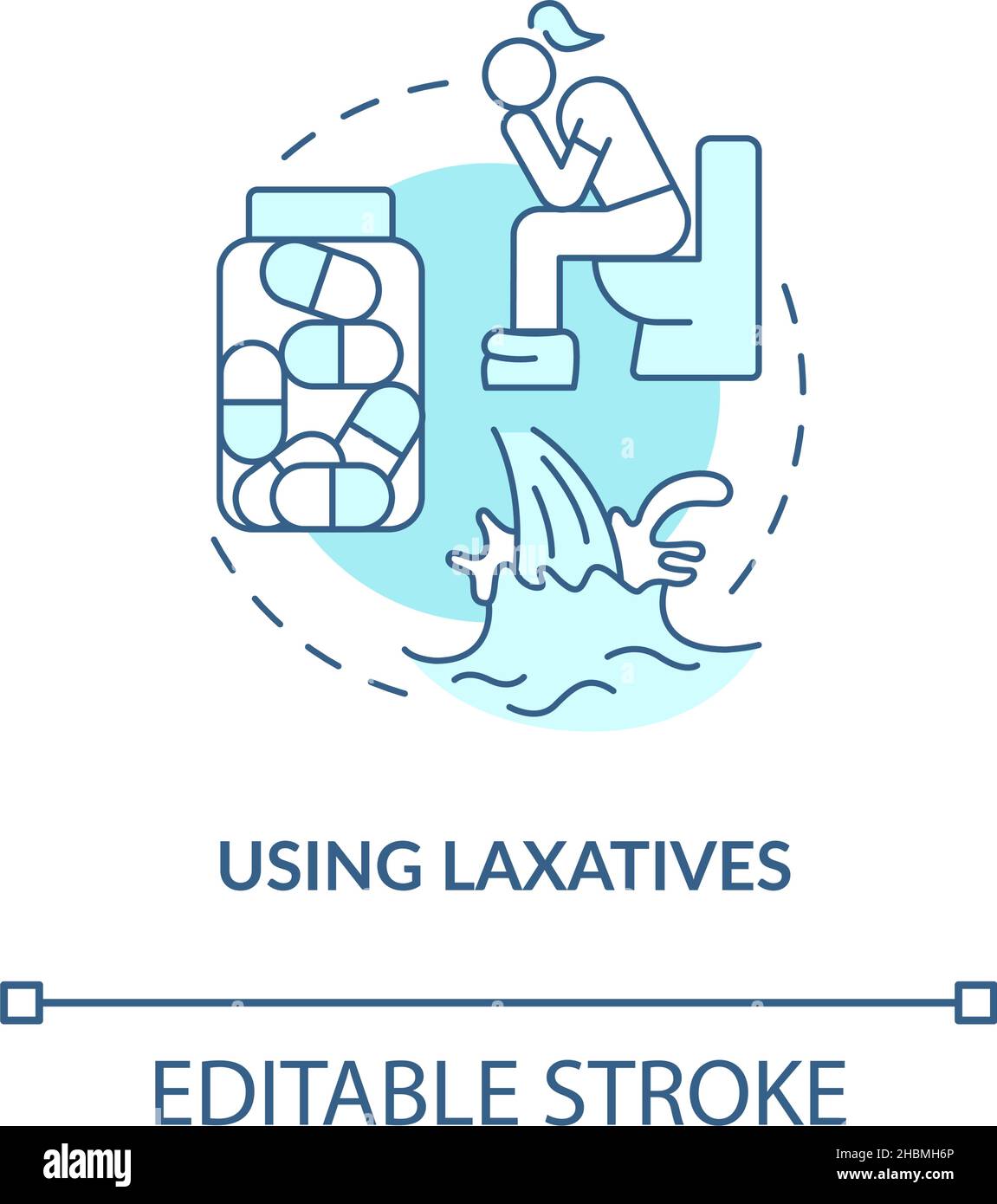 Use laxatives turquoise concept icon Stock Vector Image & Art - Alamy
