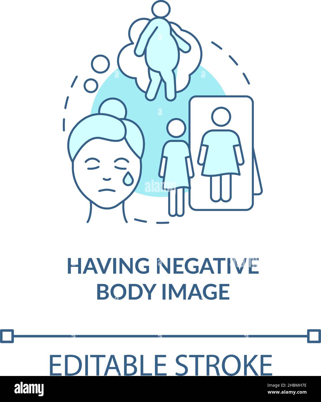 Negative body image Stock Vector Images - Alamy