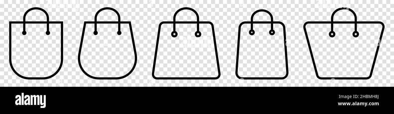Shopping bag outline icon. Design for mobile concept and web design ...