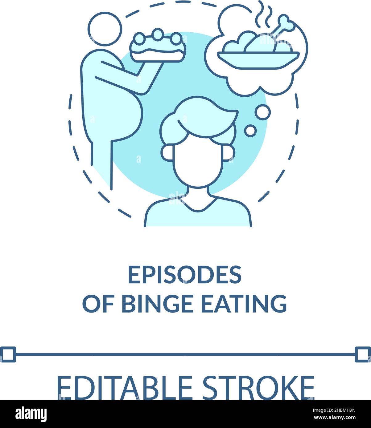 Binge eating disorder drawing hi-res stock photography and images - Alamy